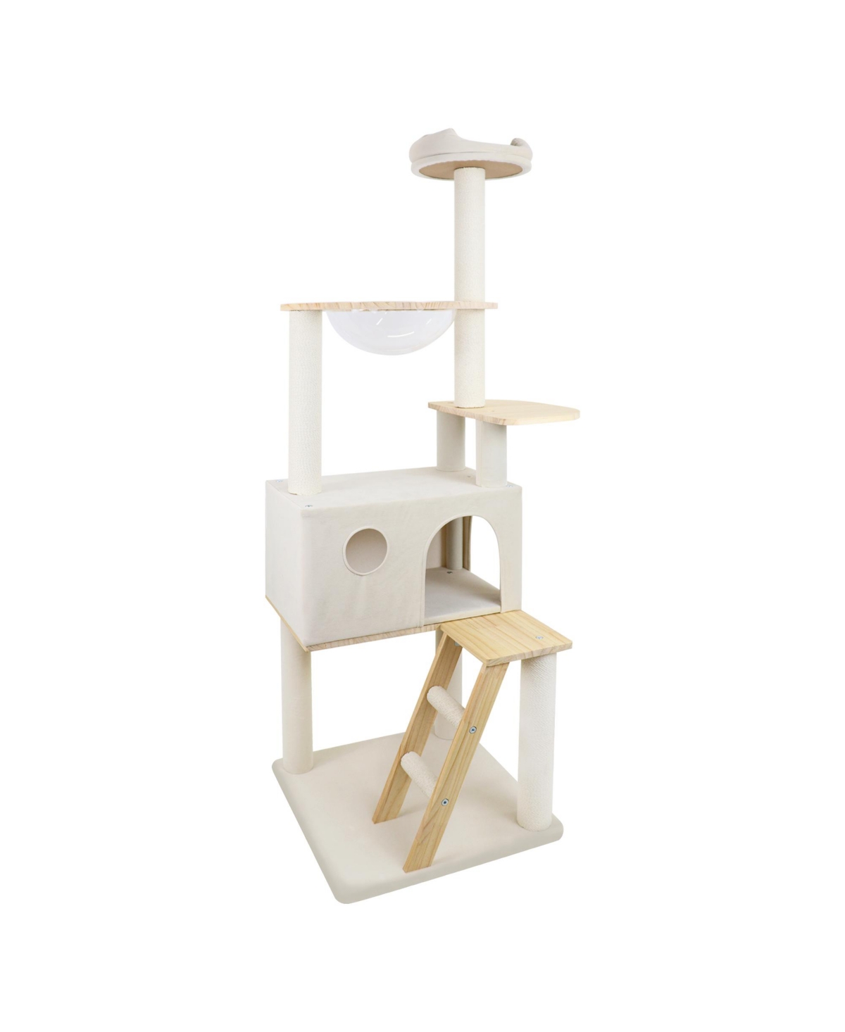 Click here for Zeus & Ruta 165cm Wood Cat Tree - Large Condo + Tr... prices