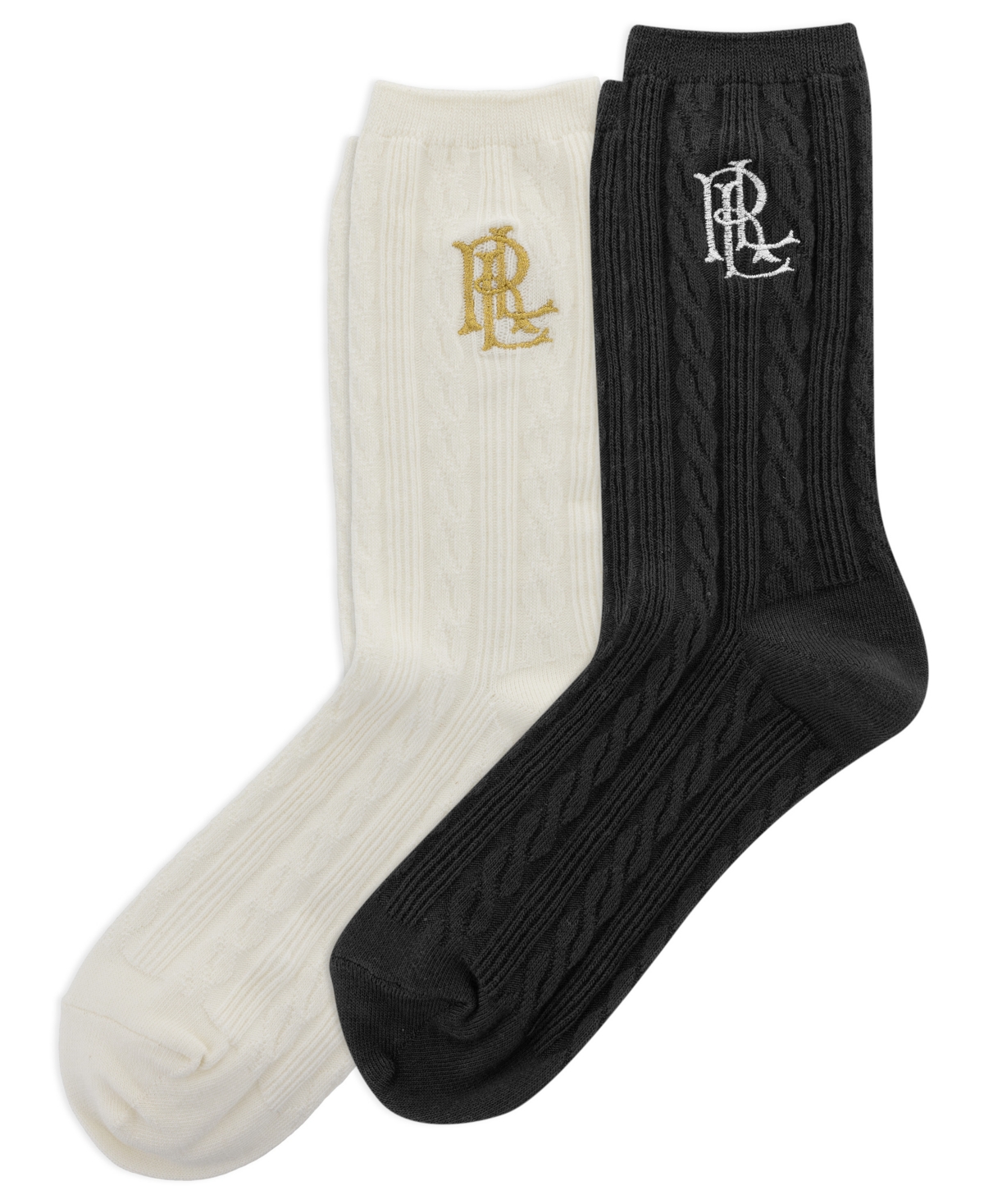 Click here for Lauren Ralph Lauren Womens Cable Knit Socks  2-Pac... prices