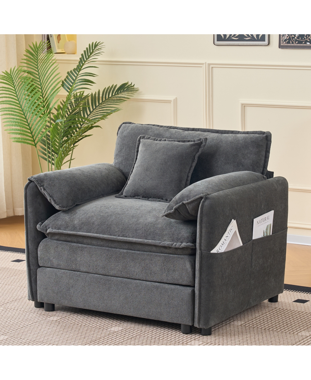 Click here for Streamdale Furniture Oversized Chenille Sofa Chair... prices