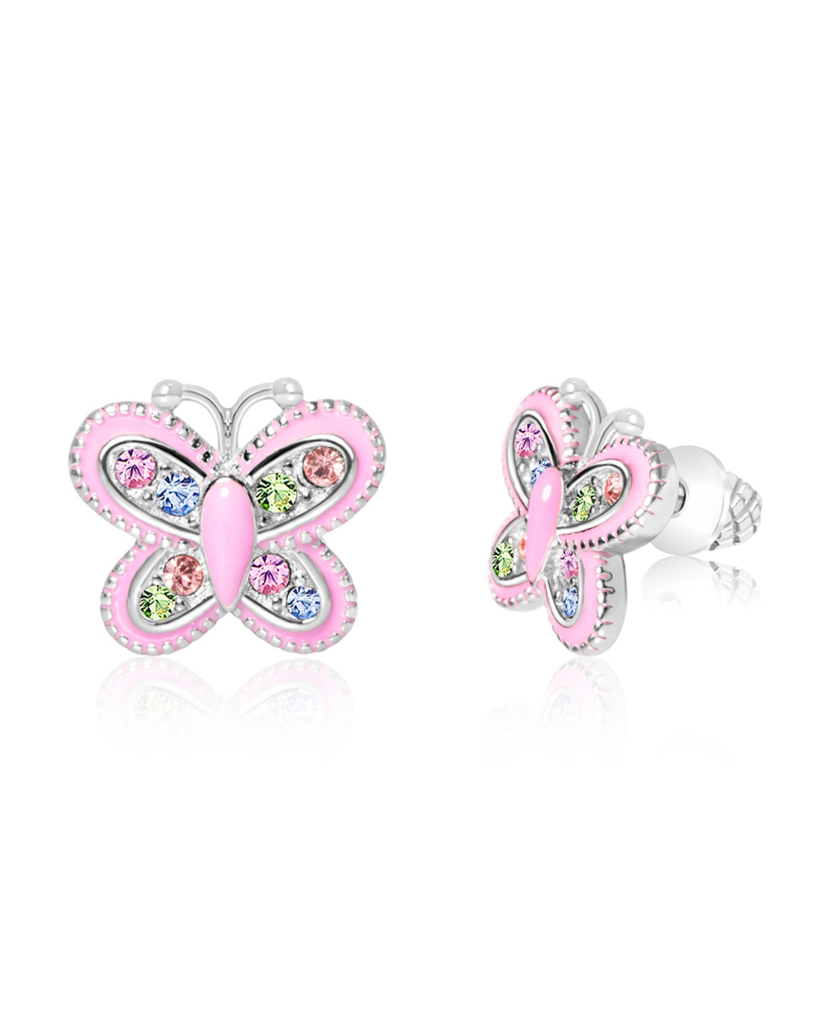 Click here for Chanteur/Girl/Butterfly Enamel Crystal White Gold... prices