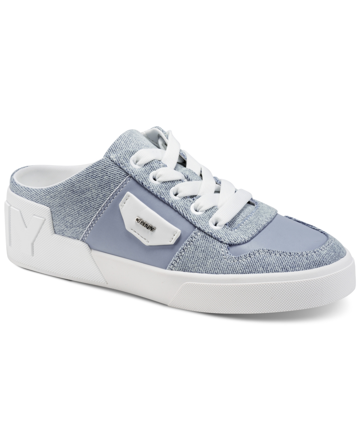 Click here for Dkny Womens Murphy Mule Slip On Sneakers - Denim/W... prices