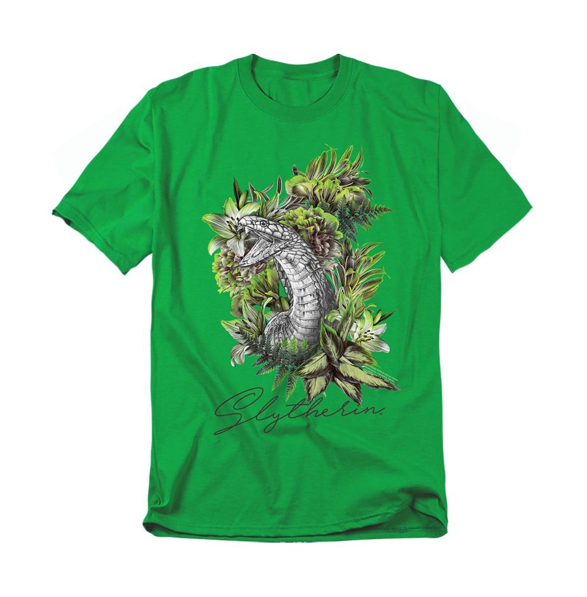 Click here for Harry Potter Mens Slytherin Floral Snake Mascot T... prices