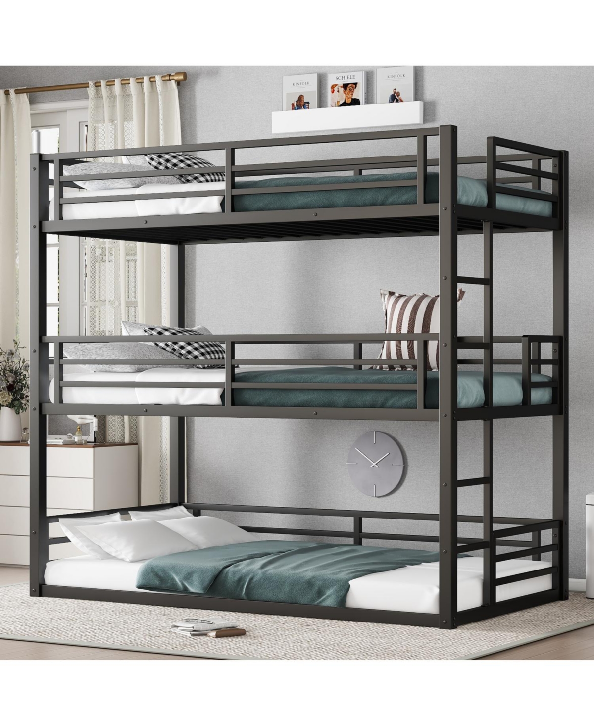 Click here for Streamdale Furniture Triple Bunk Bed  Metal - Blac... prices