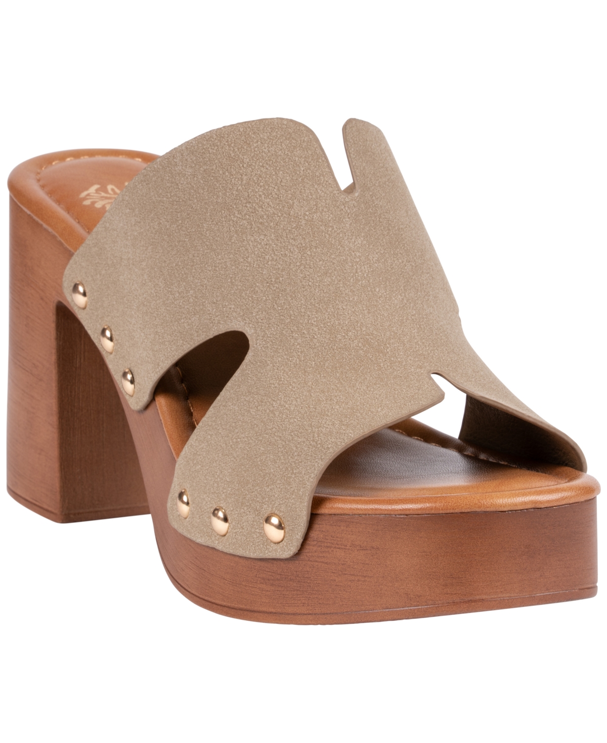 Click here for Gc Shoes Womens Cocktail Cutout Wooden Block Heel... prices