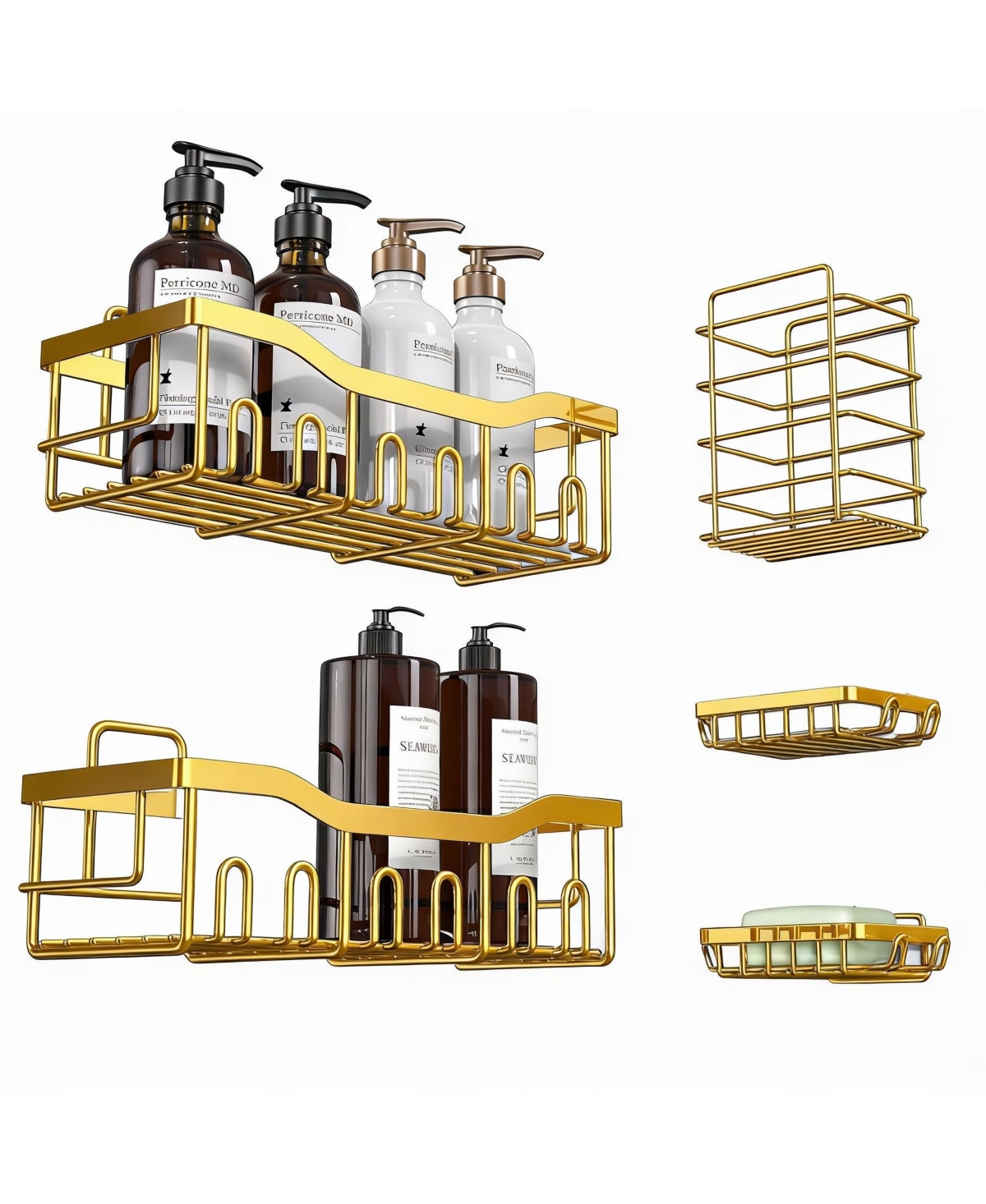 Click here for Yigii 5-Piece Stainless Steel Shower Organizer Set... prices