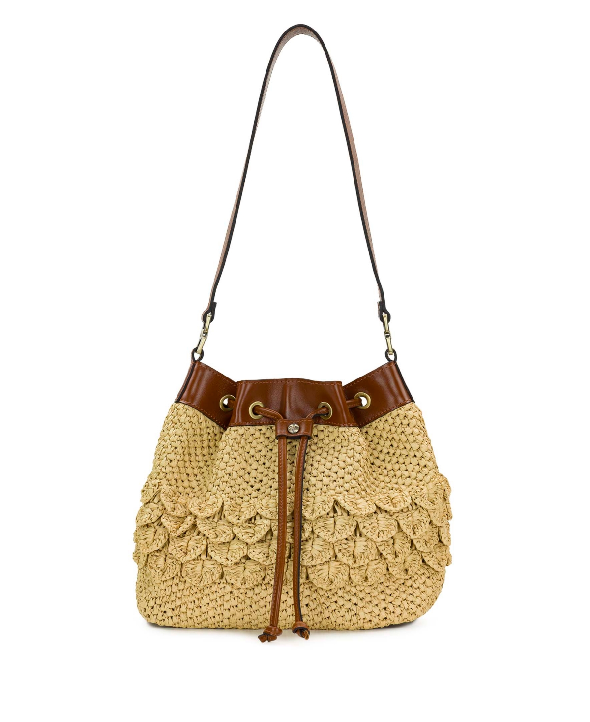 Click here for Patricia Nash Scalloped Raffia Small Belamy Drawst... prices