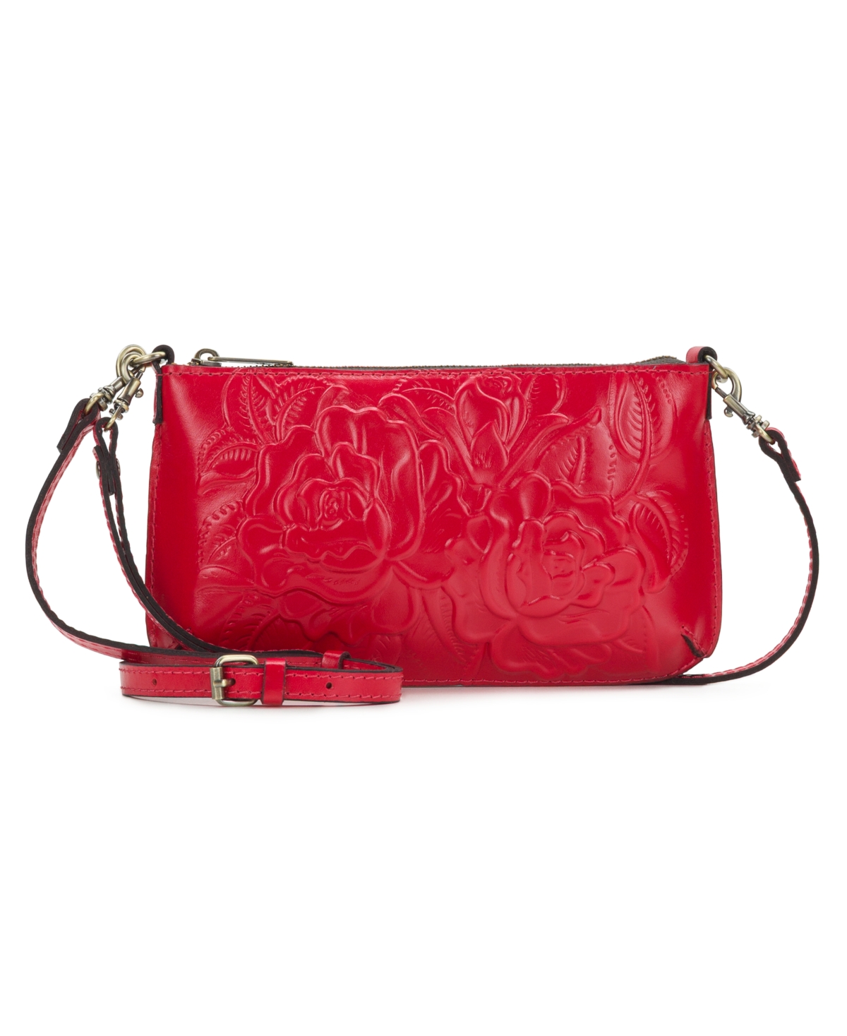 Click here for Patricia Nash Vintage Veg Tan Rose Tooled Small La... prices