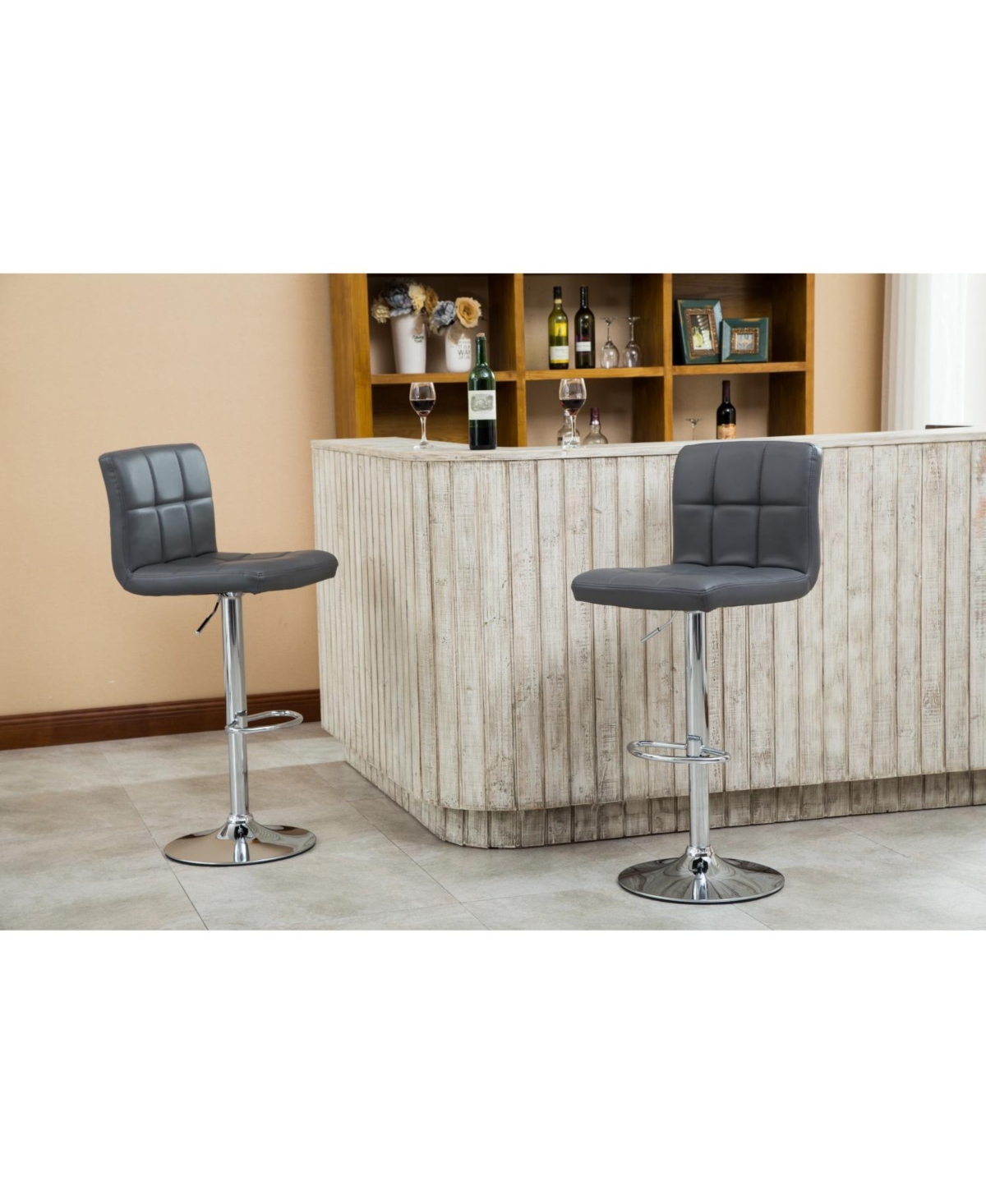 Click here for Simplie Fun Faux Leather Adjustable Hydraulic Bar... prices