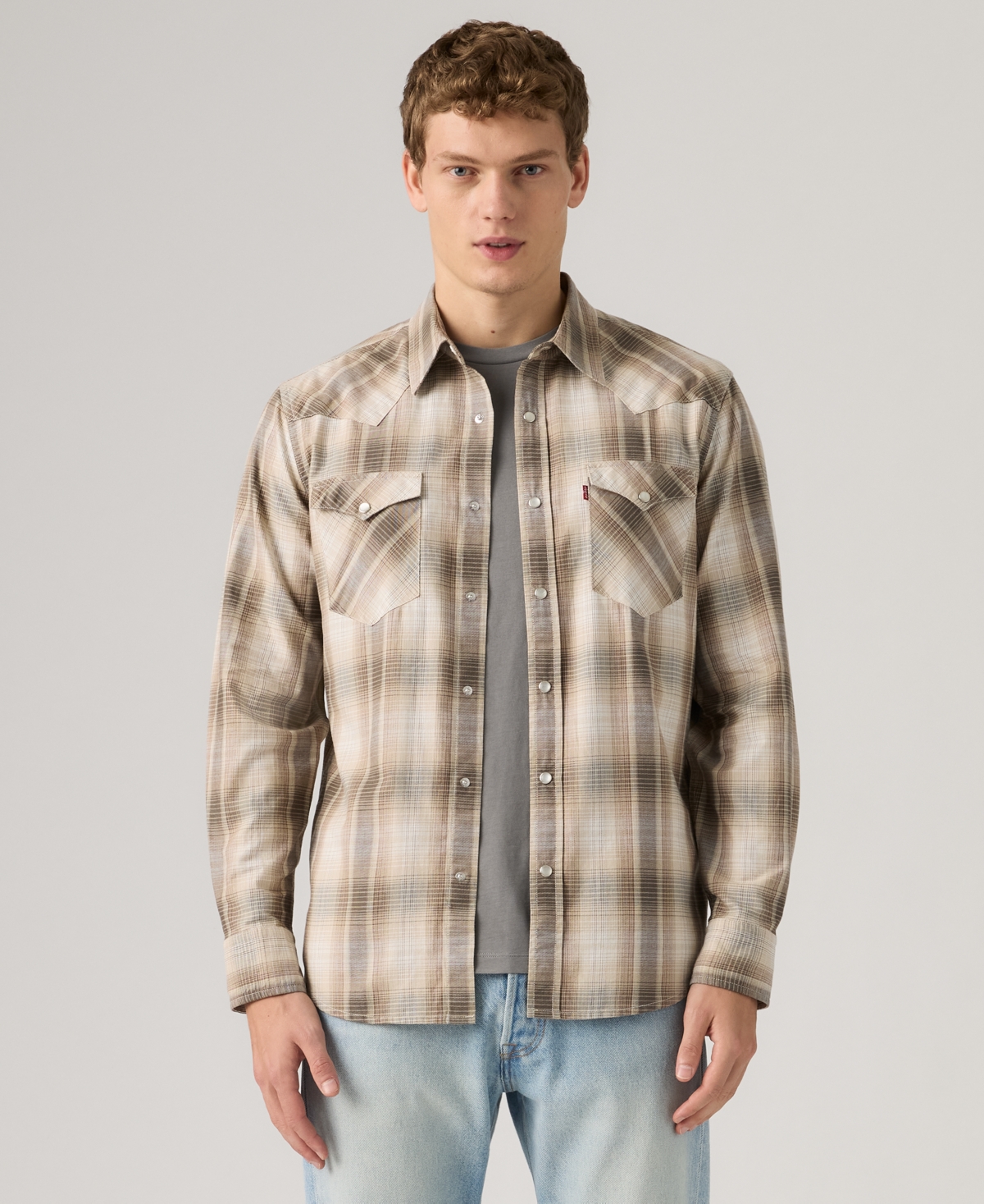 Click here for Levis Mens Classic Standard Fit Western Shirt - Be... prices