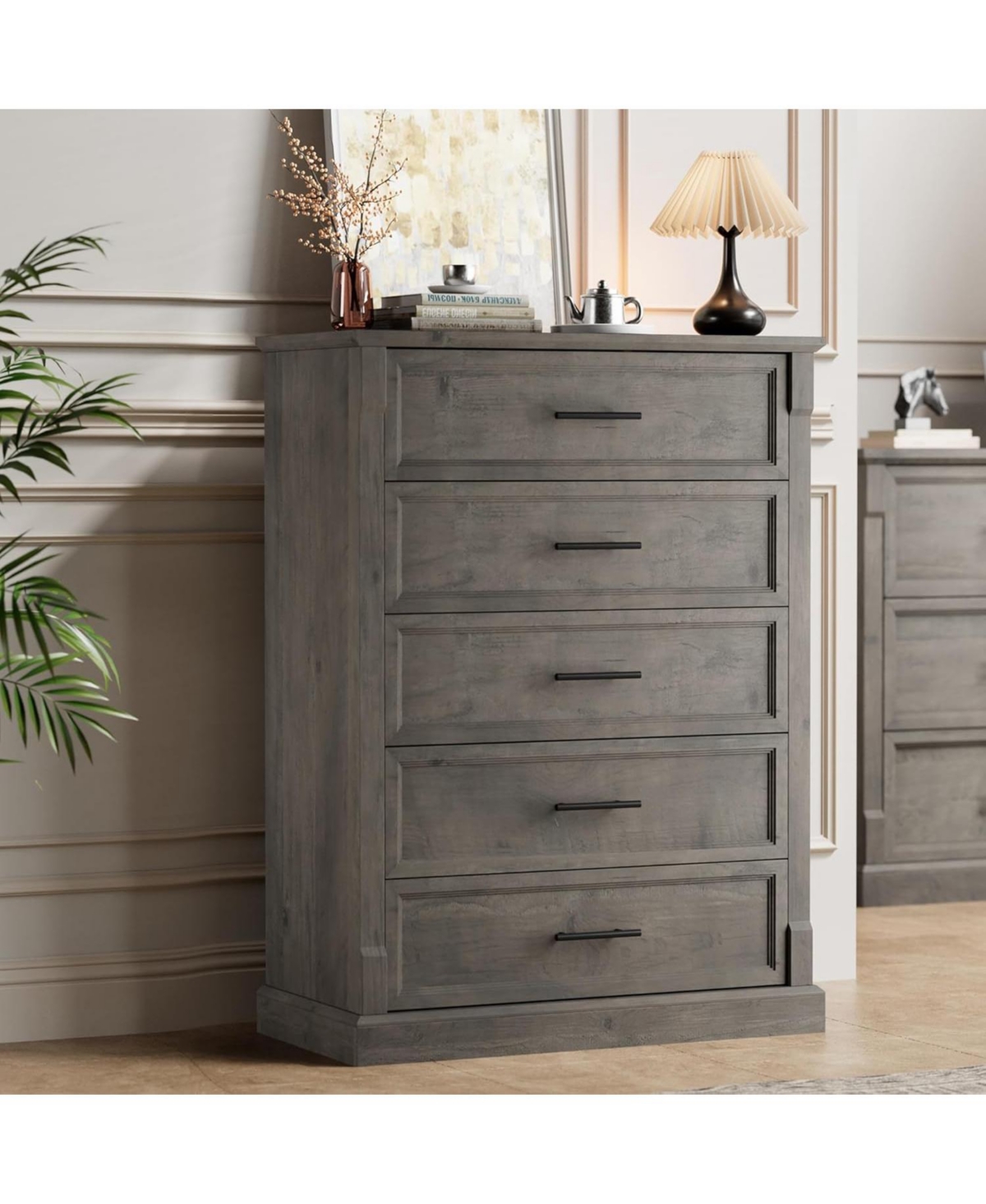 Click here for gaomon 5 Drawer Dresser for Bedroom  Tall Farmhous... prices