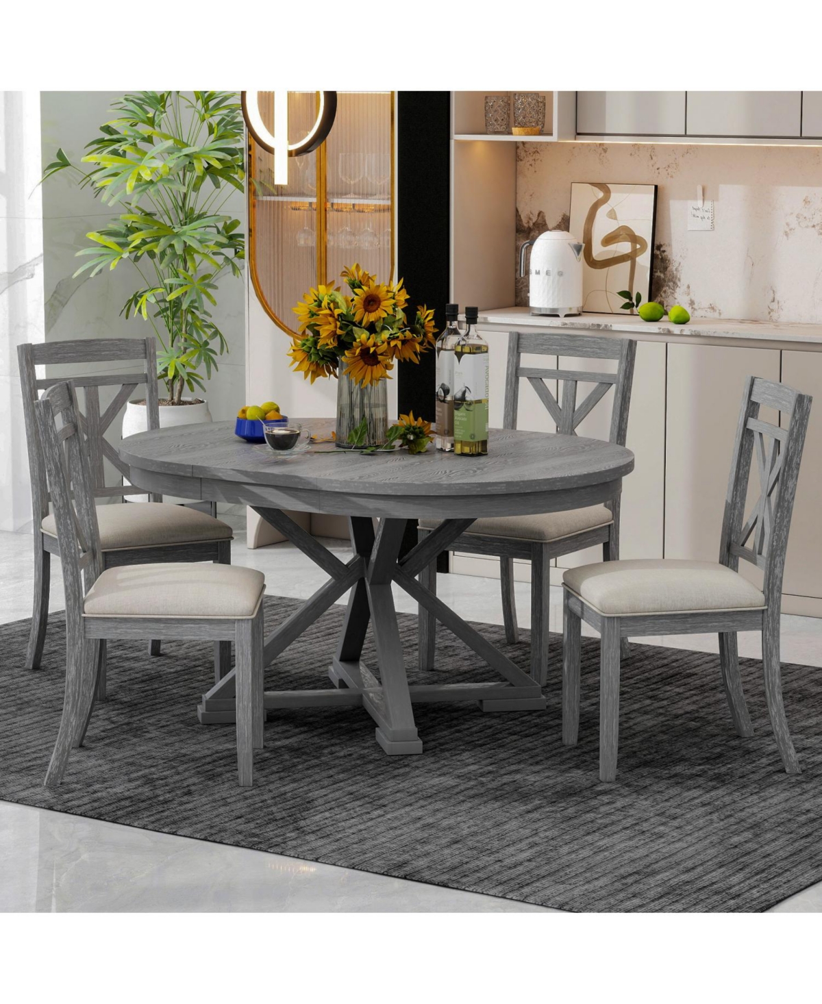 Click here for Streamdale Furniture Retro 5-Piece Extendable Dini... prices