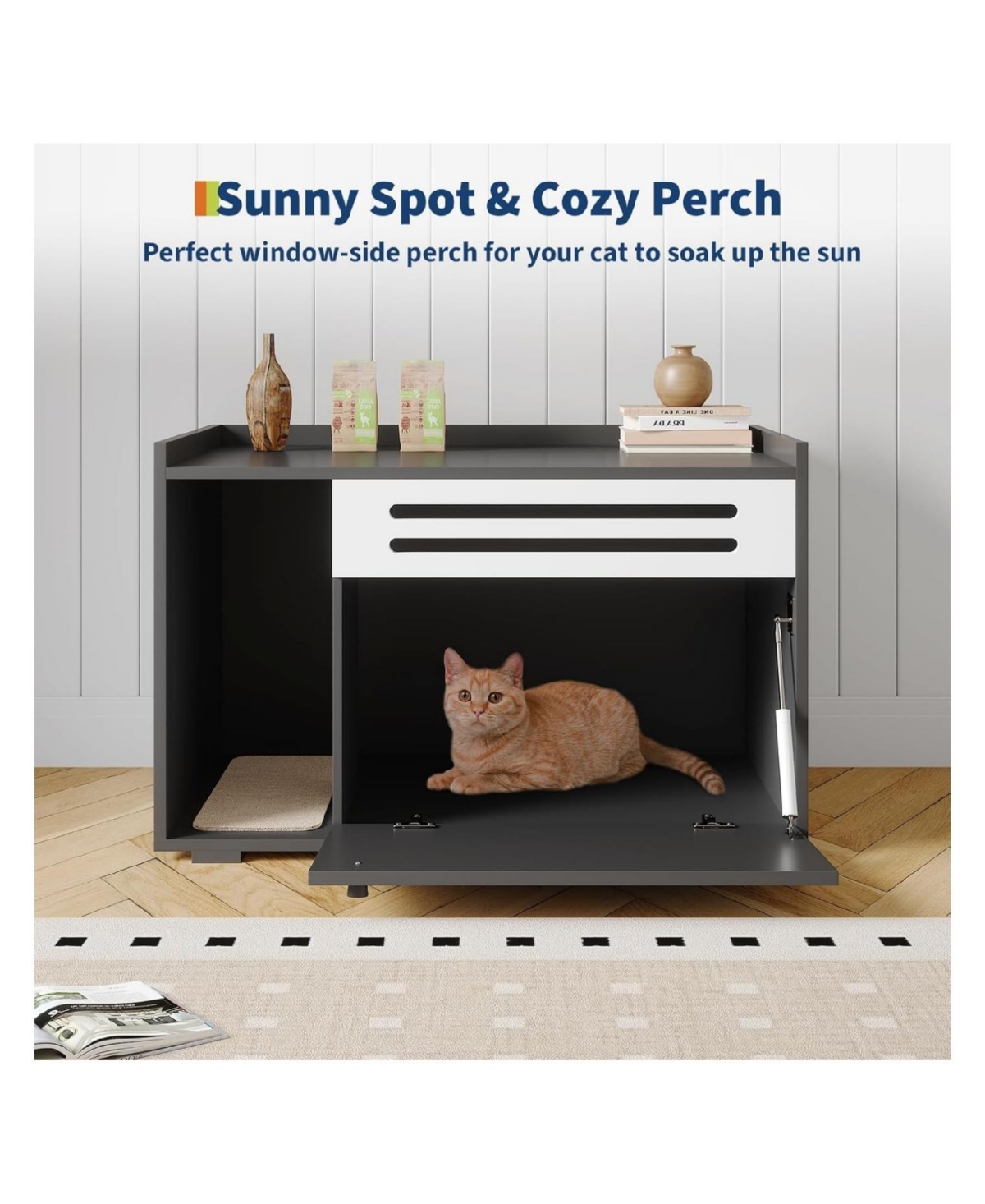 Click here for gaomon Modern Litter Box Enclosure Cabinet  Concea... prices