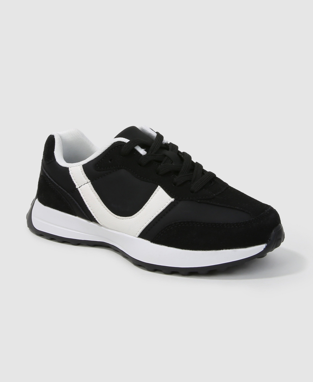 Click here for Berness Womens Beyonce Retro Lace-Up Sneakers - Bl... prices