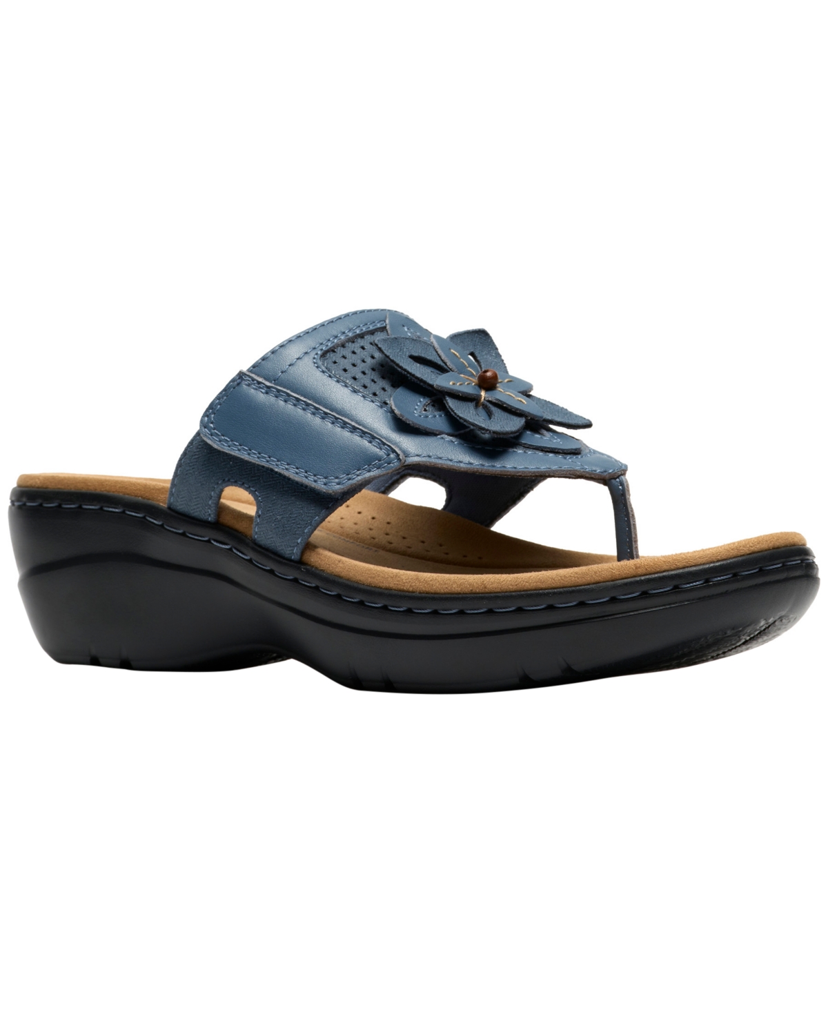 Click here for Clarks Womens Collection Round Toe Sandals - Denim... prices