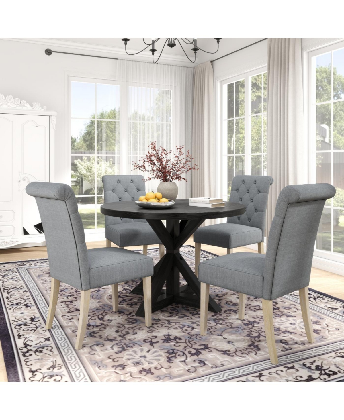 Click here for Streamdale Furniture Banff 5-piece Dining Set  Cro... prices
