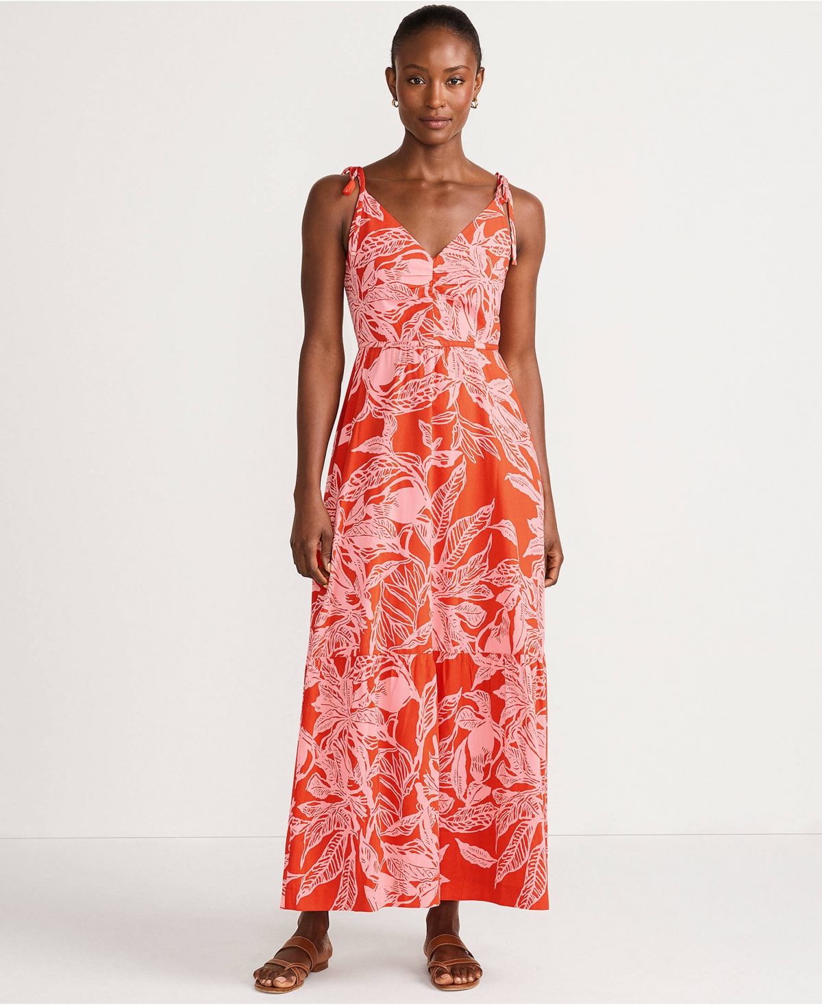 Click here for Lands End Womens Cotton Voile Vneck Tie Strap Maxi... prices