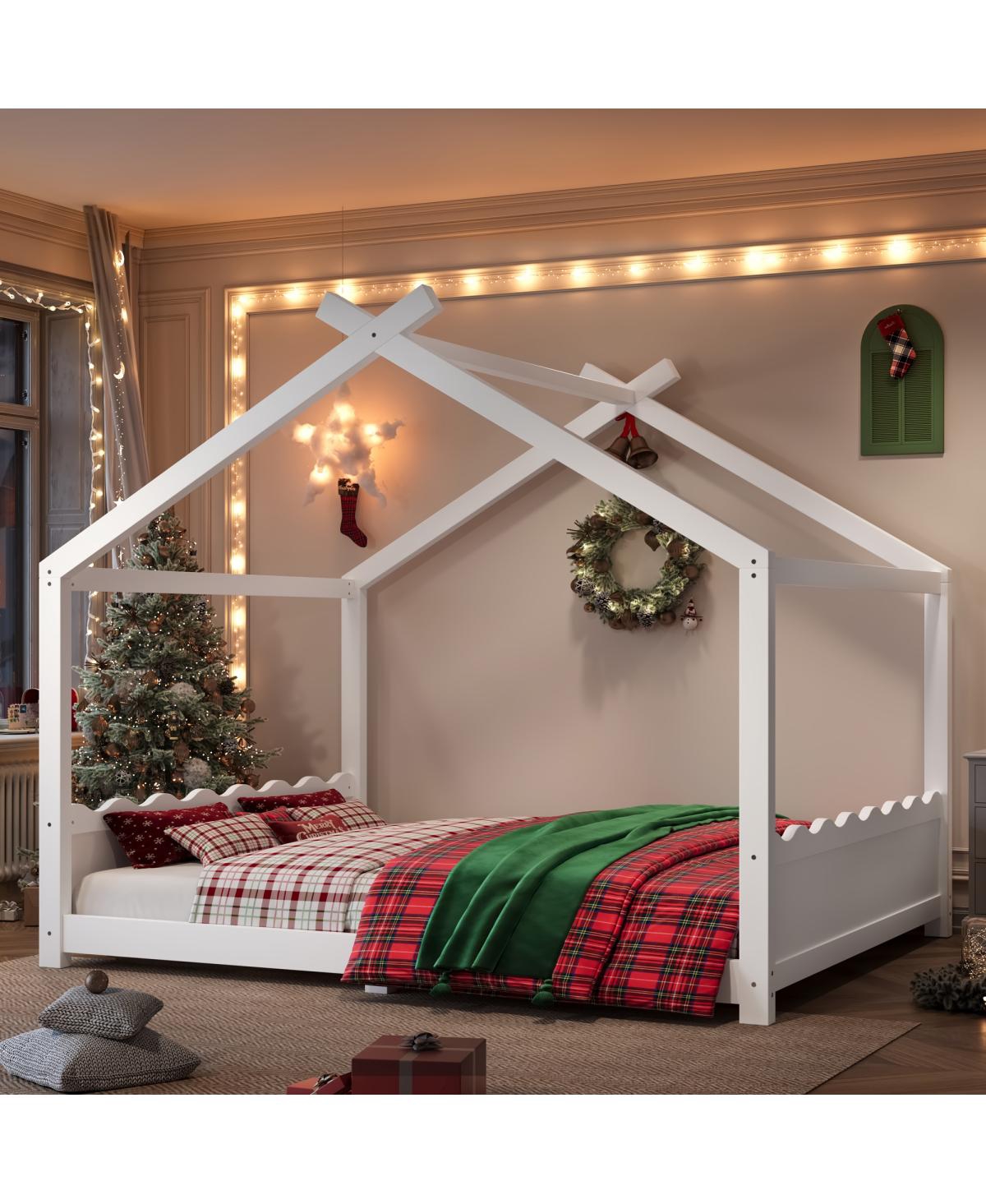 Click here for Streamdale Furniture Queen House Floor Bed with Sl... prices