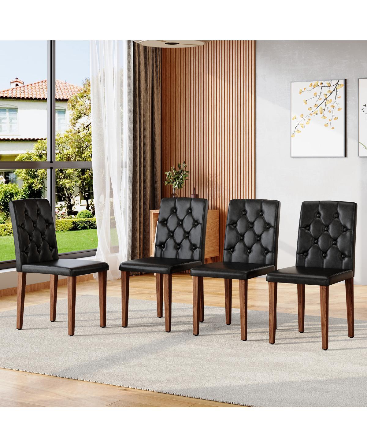 Click here for Streamdale Elegant Pu Dining Chair with Ergonomic... prices
