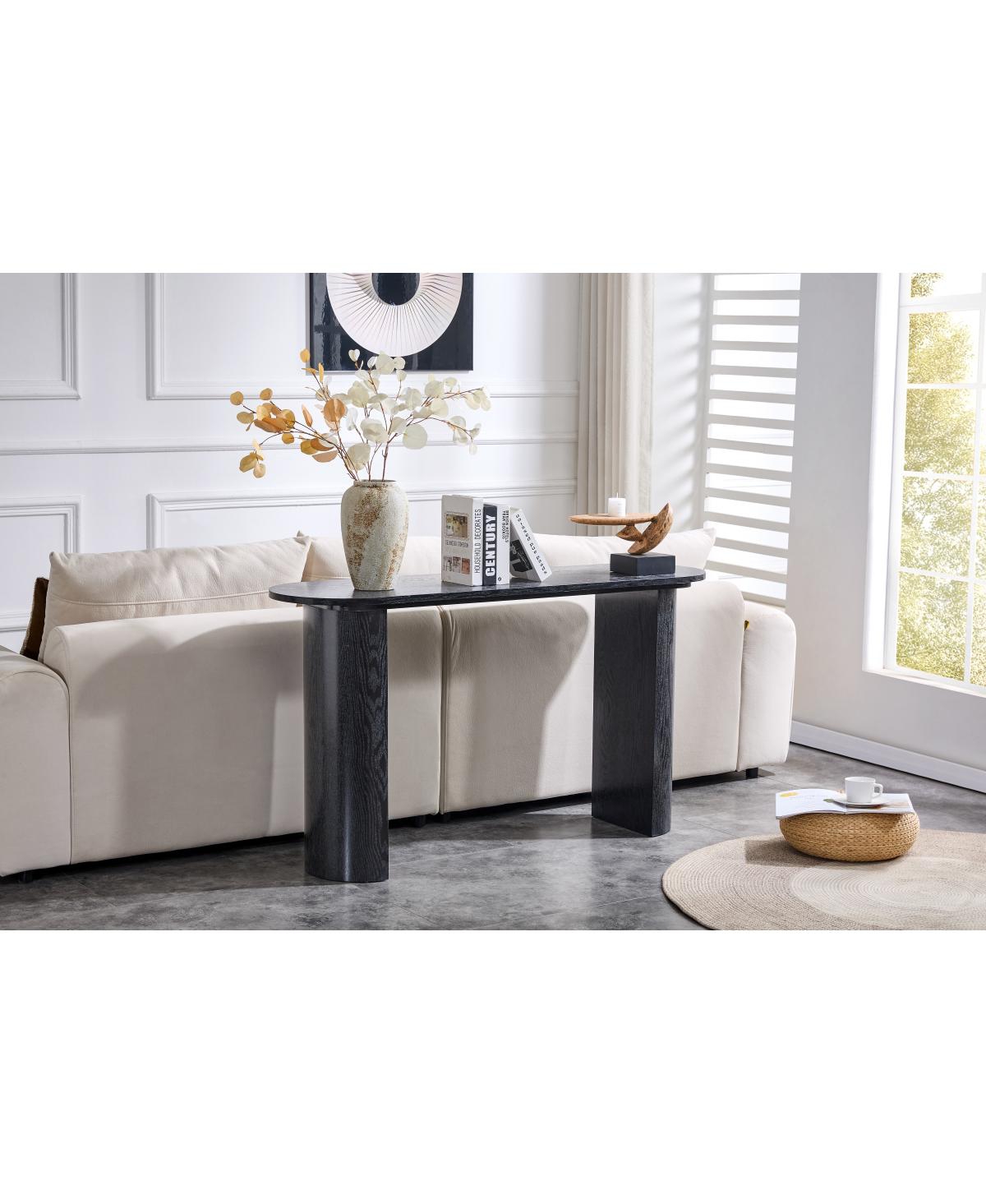 Click here for Streamdale Furniture Black curved foyer table - mi... prices