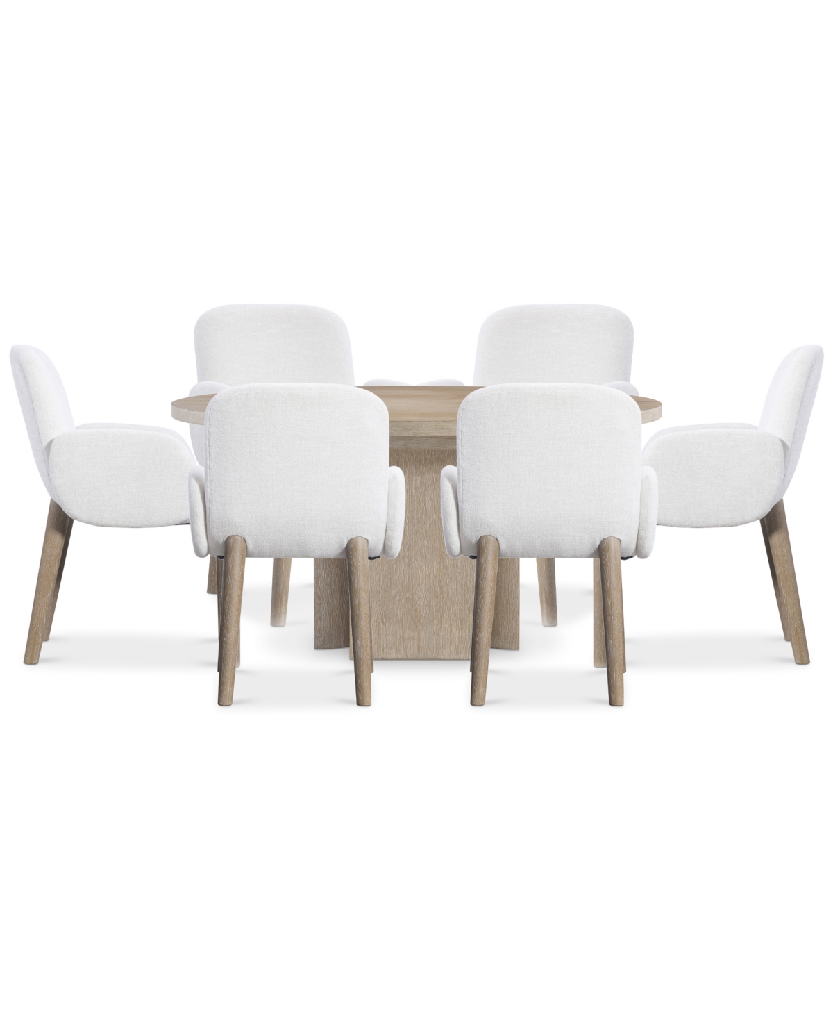 Click here for Bernhardt 7-Pc. Wood Loggia Dining Set Round Table... prices