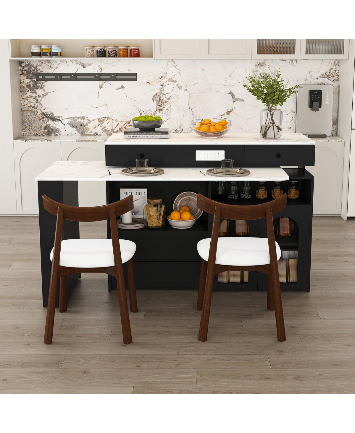 Click here for Streamdale Furniture Kitchen Island Set with 2 Cha... prices
