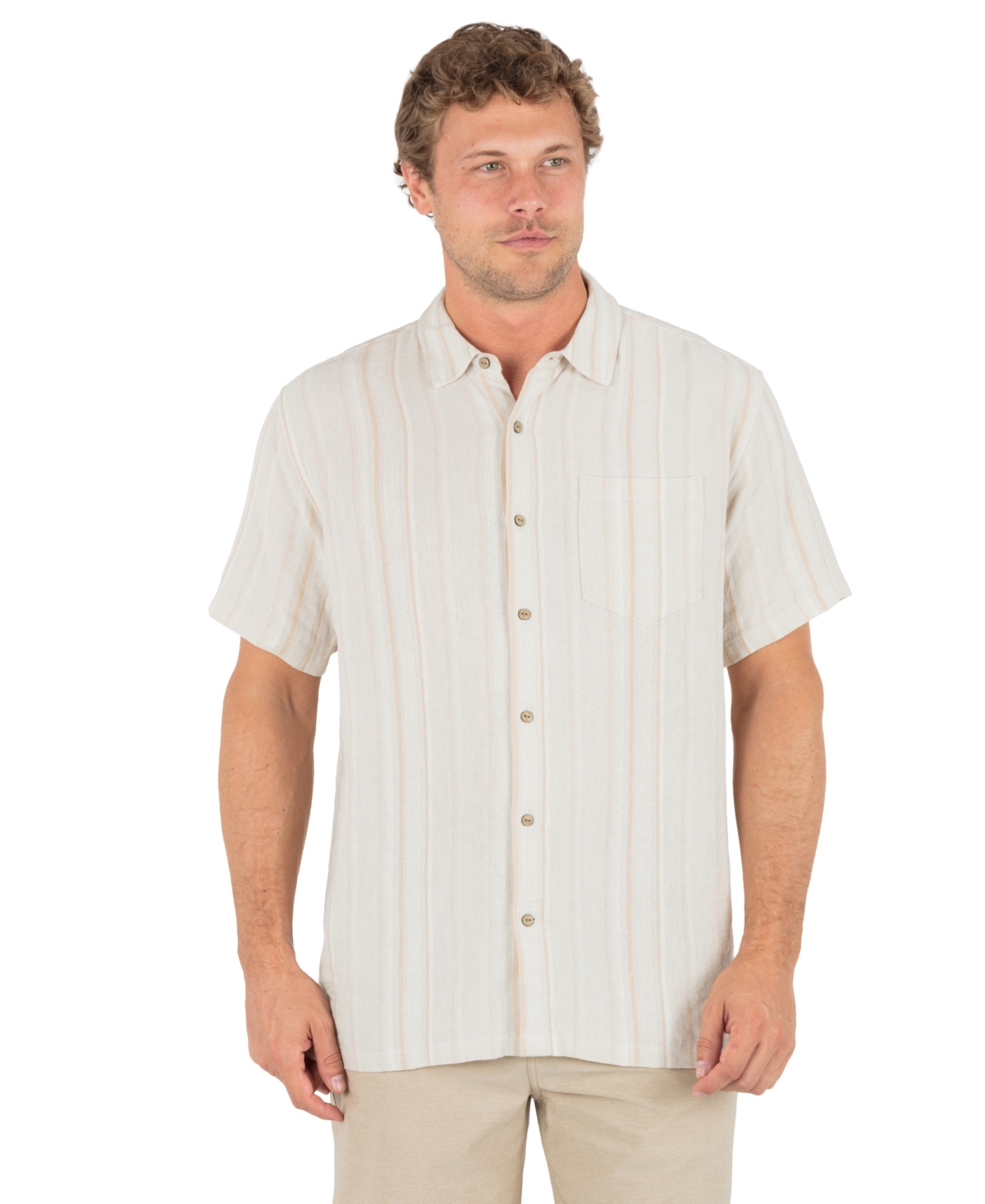 Click here for Hurley Mens Oceanside Short Sleeve Shirt - Ivory prices
