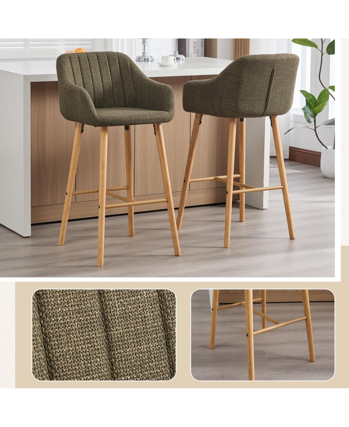 Click here for Streamdale Furniture Modern Linen Bar Stools Set o... prices