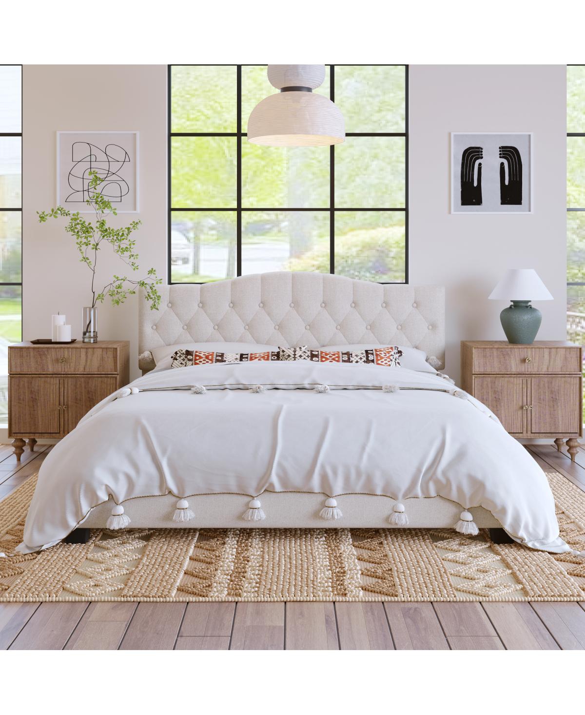 Click here for Streamdale Furniture Upholstered Bed with Curved H... prices