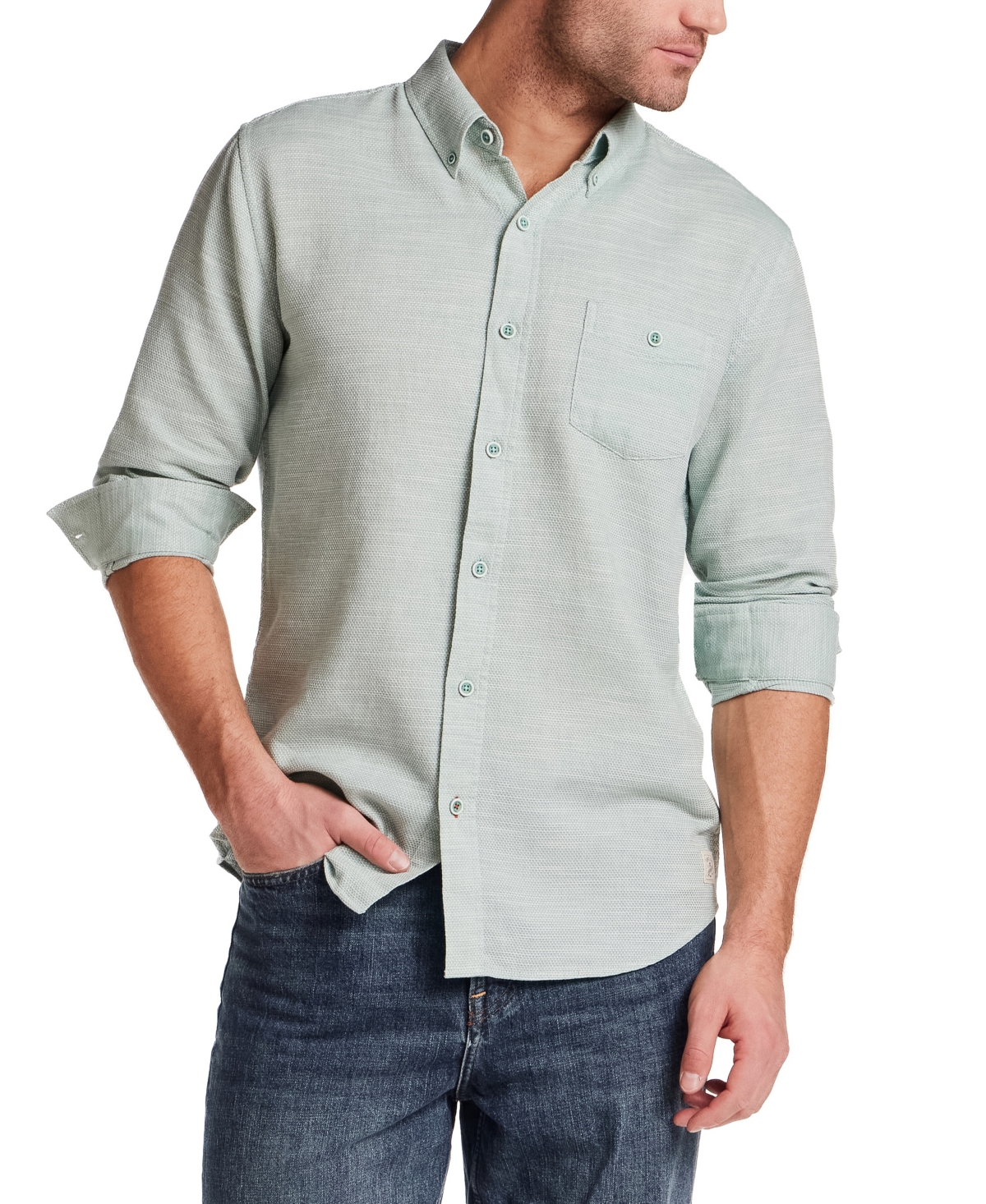 Click here for Weatherproof Vintage Mens Long Sleeve Cotton Slub... prices