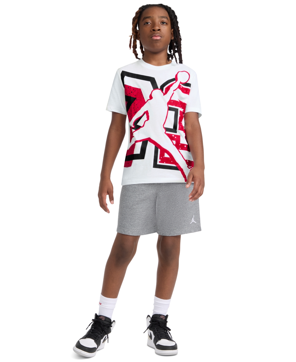 Click here for Jordan Boys 8-20 Split 23 Graphic Crewneck T-Shirt... prices