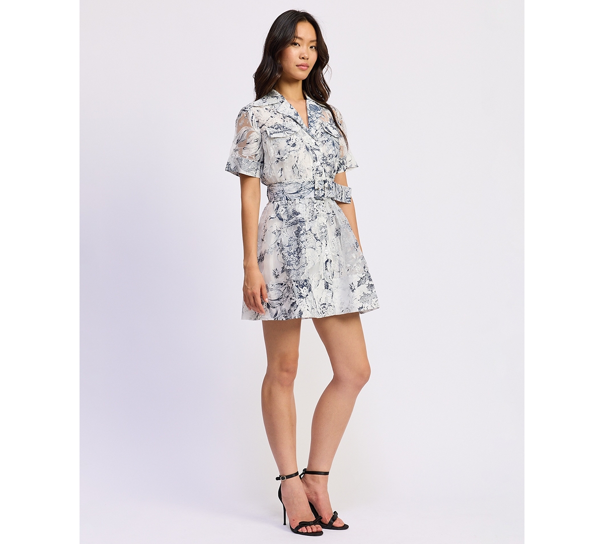 Click here for En Saison Womens Cyrus V-Neck Mini Dress - White N... prices