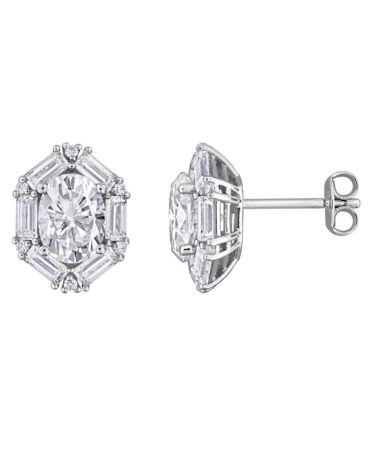 Click here for Macys Moissanite (4-3/8 ct. t.w.) Cluster Earrings... prices