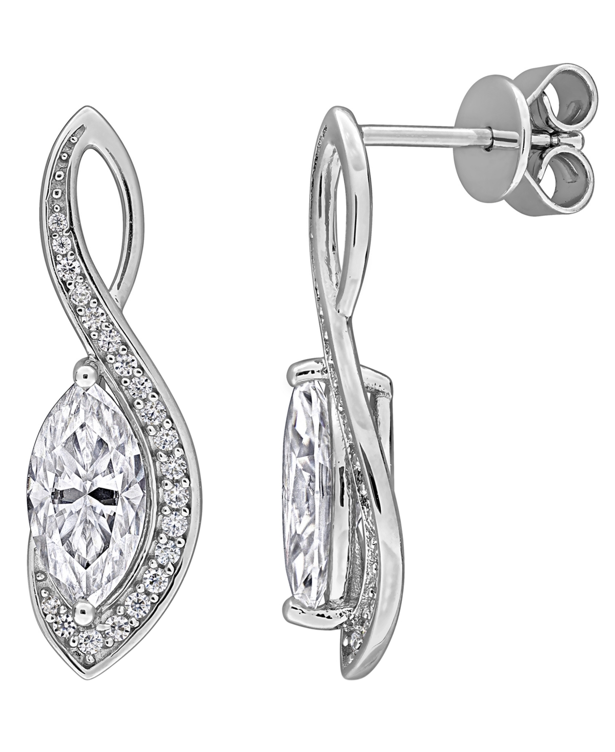Click here for Macys Moissanite (2-1/5 ct. t.w.) Drop Earrings in... prices