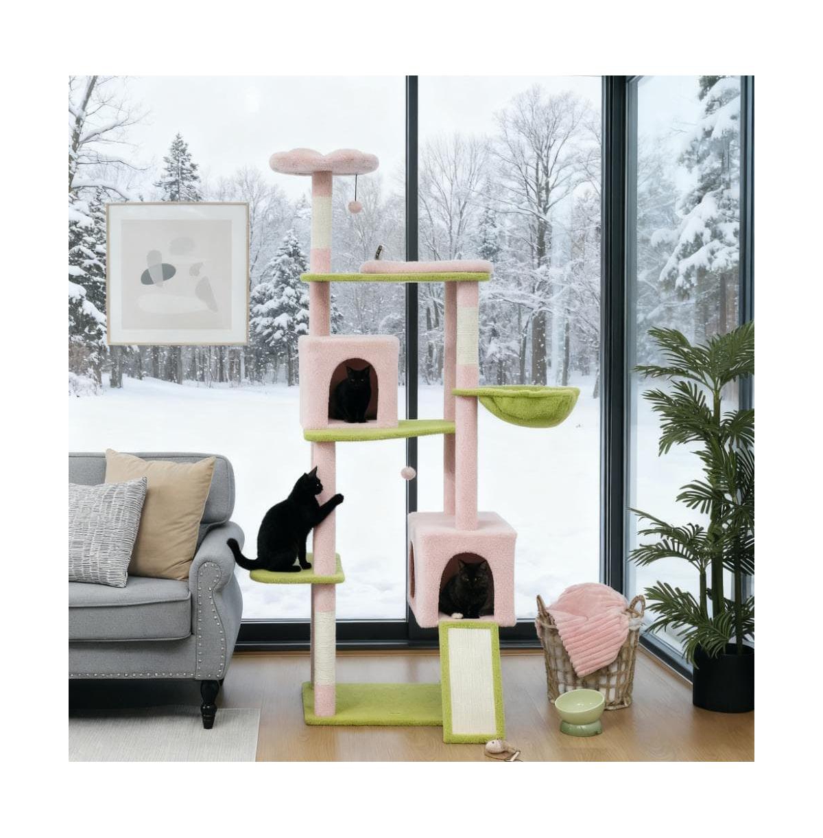 Click here for Zeus & Ruta 74" Flower Large Cat Tower with S... prices