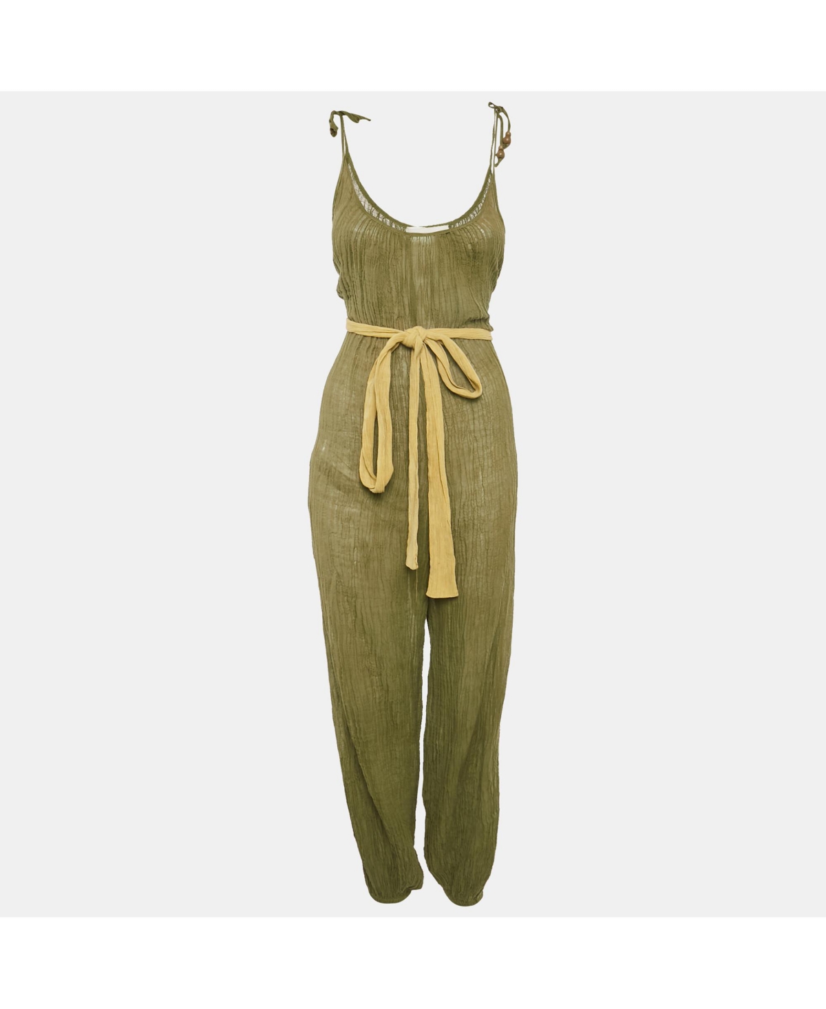 Click here for Pre-Owned Zimmermann Womens Olive Green Ramie & Co... prices