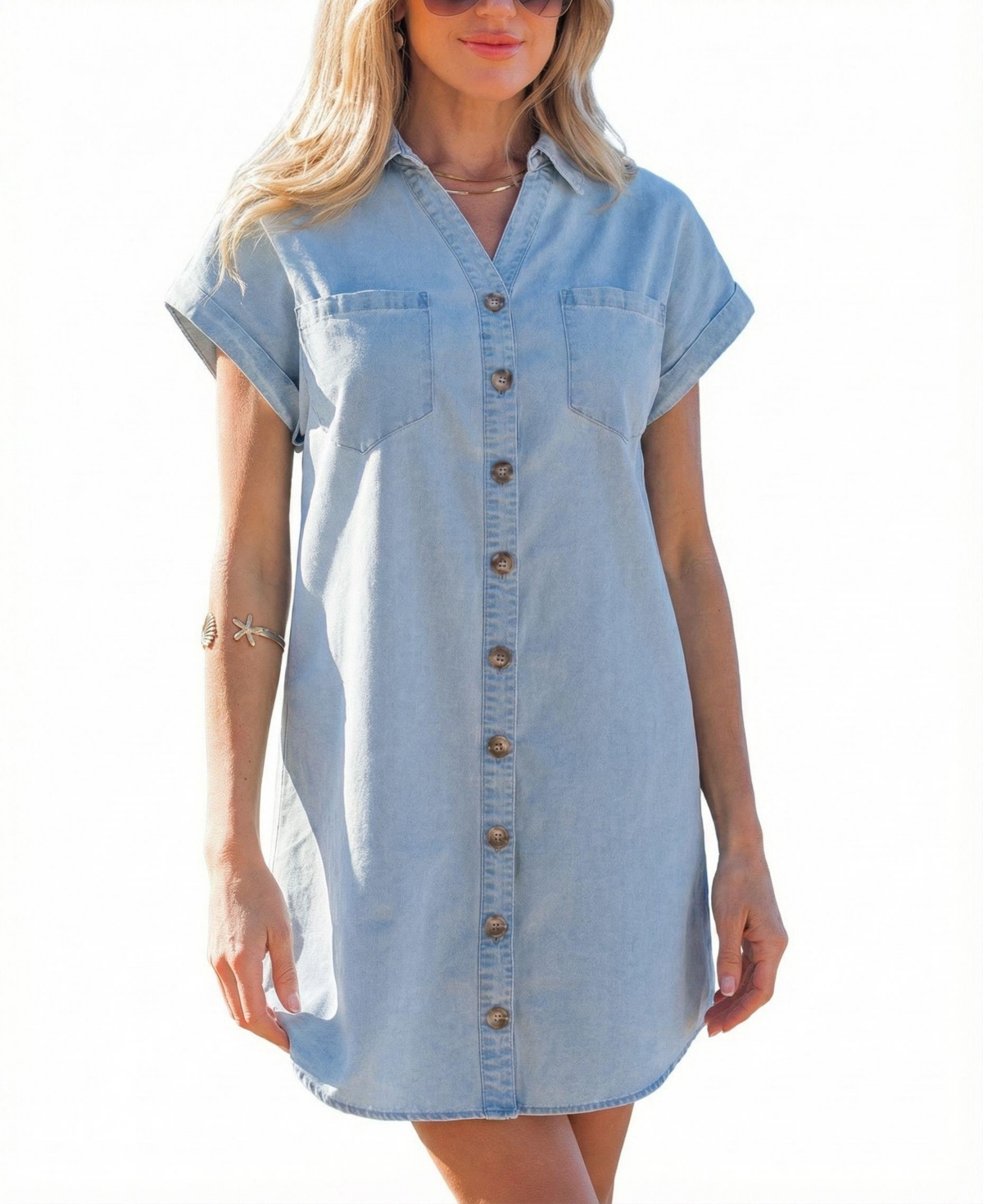 Click here for Cupshe Womens Out of Left Field Blue Mini Beach Dr... prices