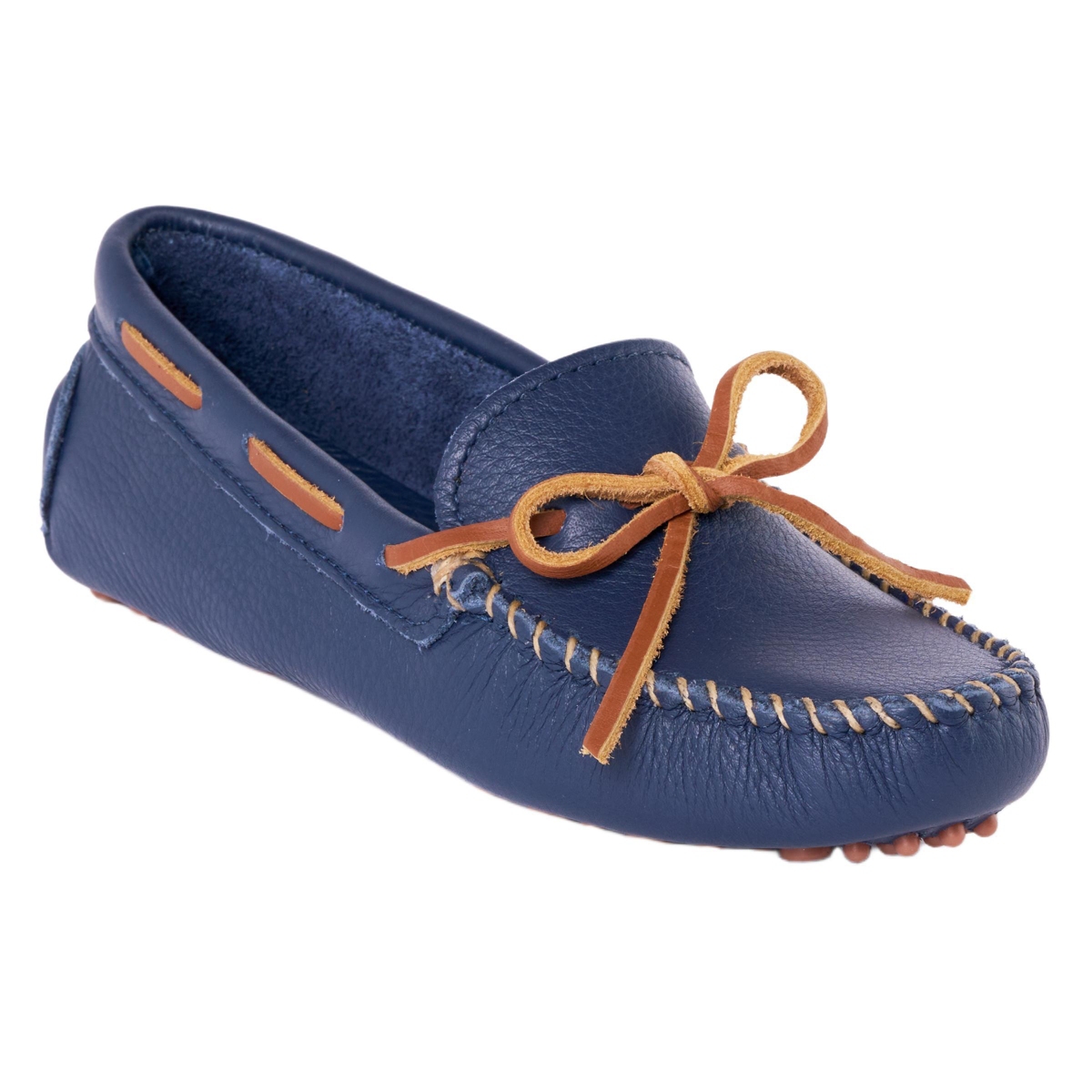 Click here for Minnetonka Womens Leather Classic Driver - Navy prices