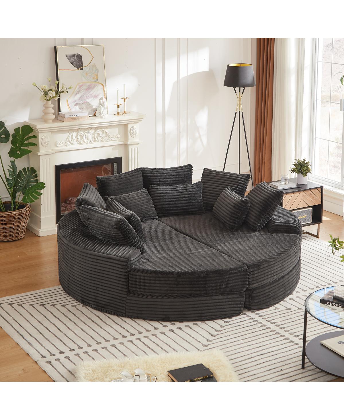 Click here for Streamdale Corduroy Oversized Recliner  Converts t... prices