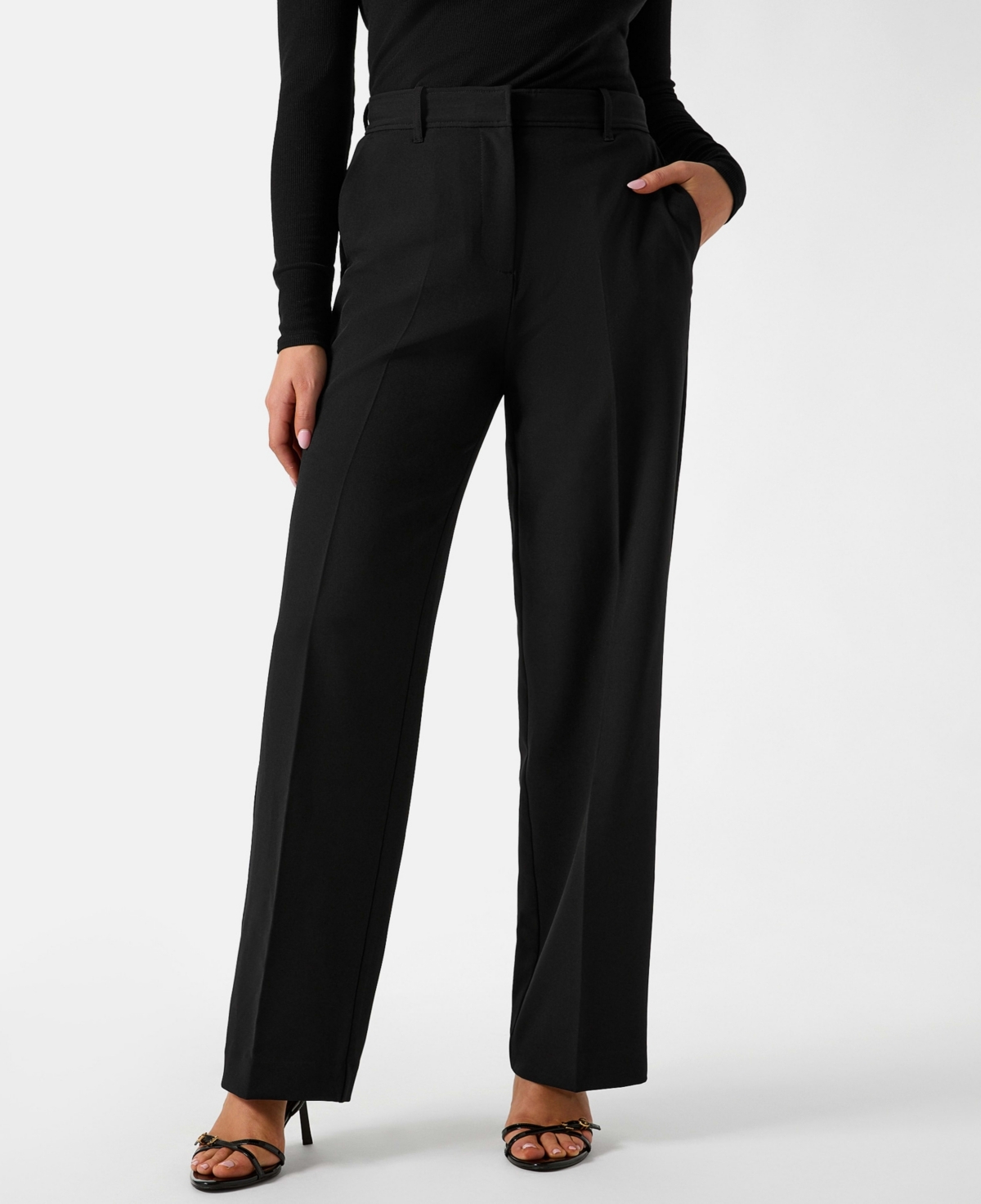 Click here for Guess Womens Nausica Wide Leg Pleated Pants - Jet... prices