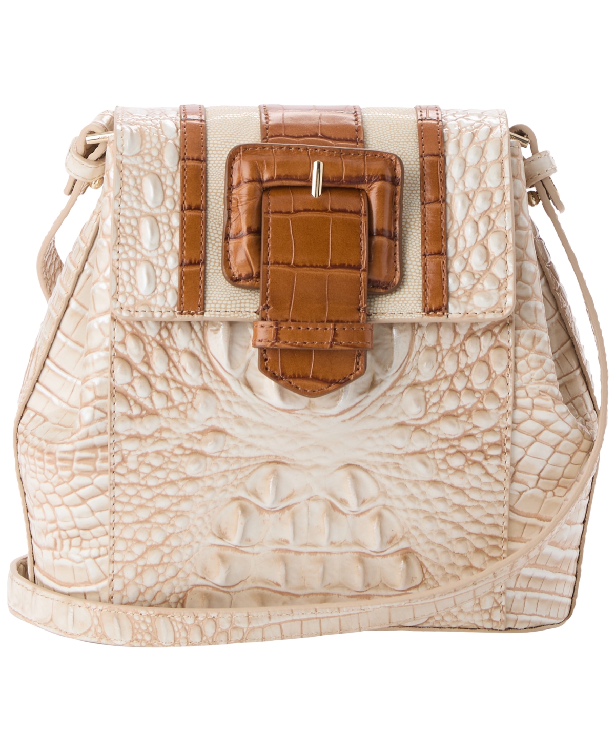 Click here for Brahmin Margo Small Leather Crossbody Bag - Ivory prices