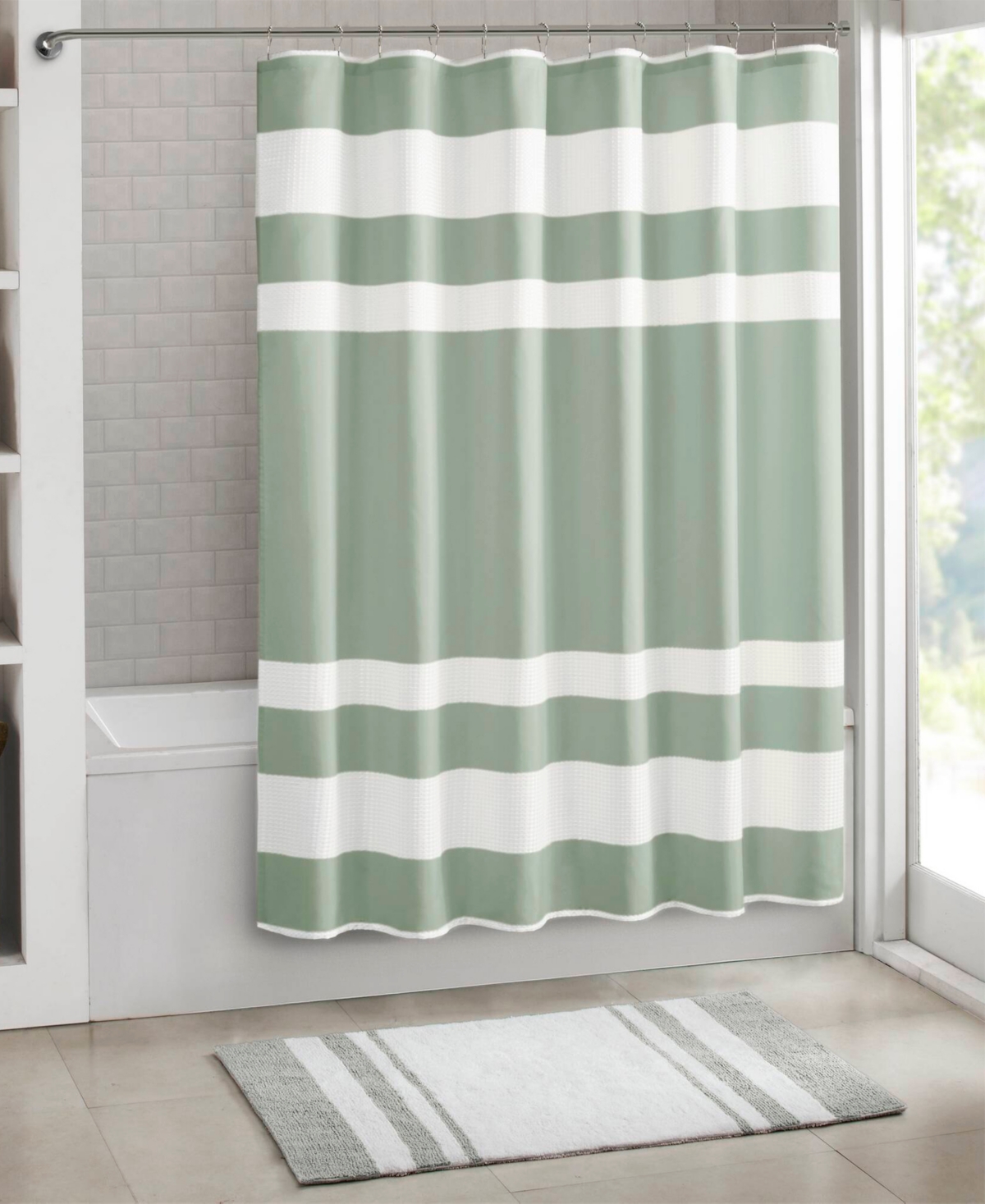 Click here for Madison Park Spa Waffle 3M-Scotchgard Shower Curta... prices