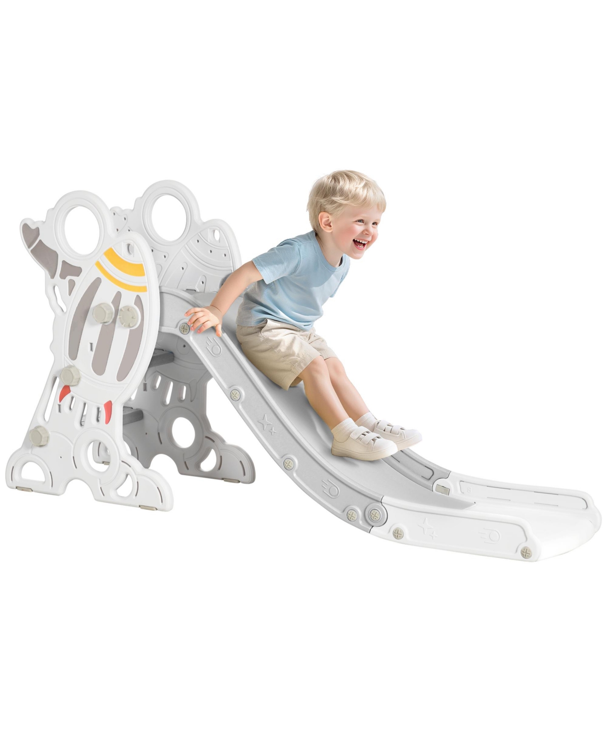 Click here for Hongge Kids Indoor Slide with Rocket Theme Non Sli... prices