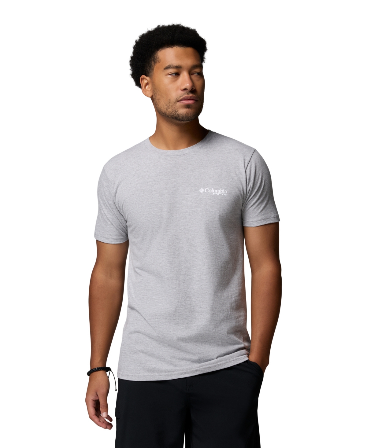 Click here for Columbia Mens Pfg Ferrule Graphic T-Shirt - Gray H... prices