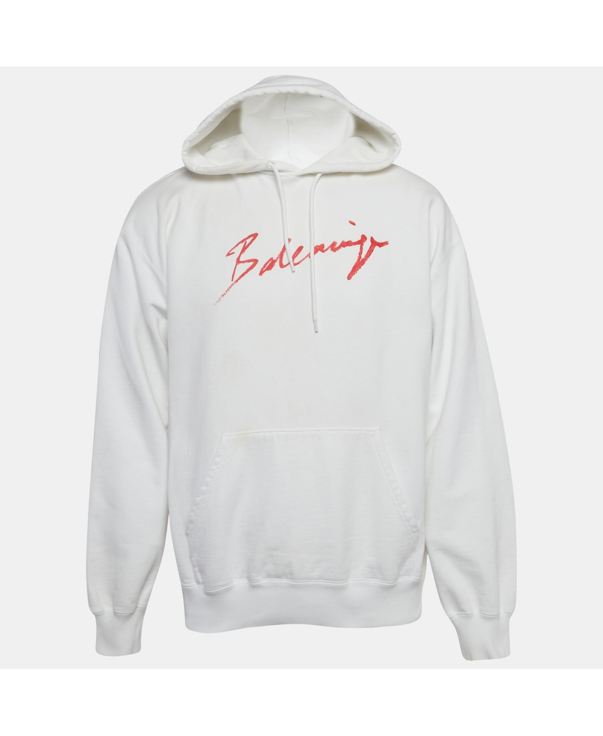 Click here for Pre-Owned Balenciaga Mens White Logo Paint Cotton... prices