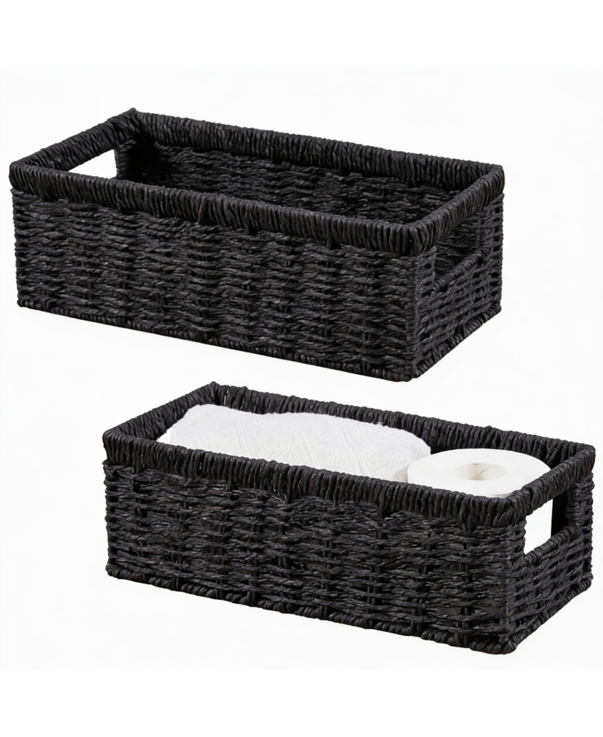 Click here for Yigii Handwoven Black Paper Rope Storage Baskets w... prices