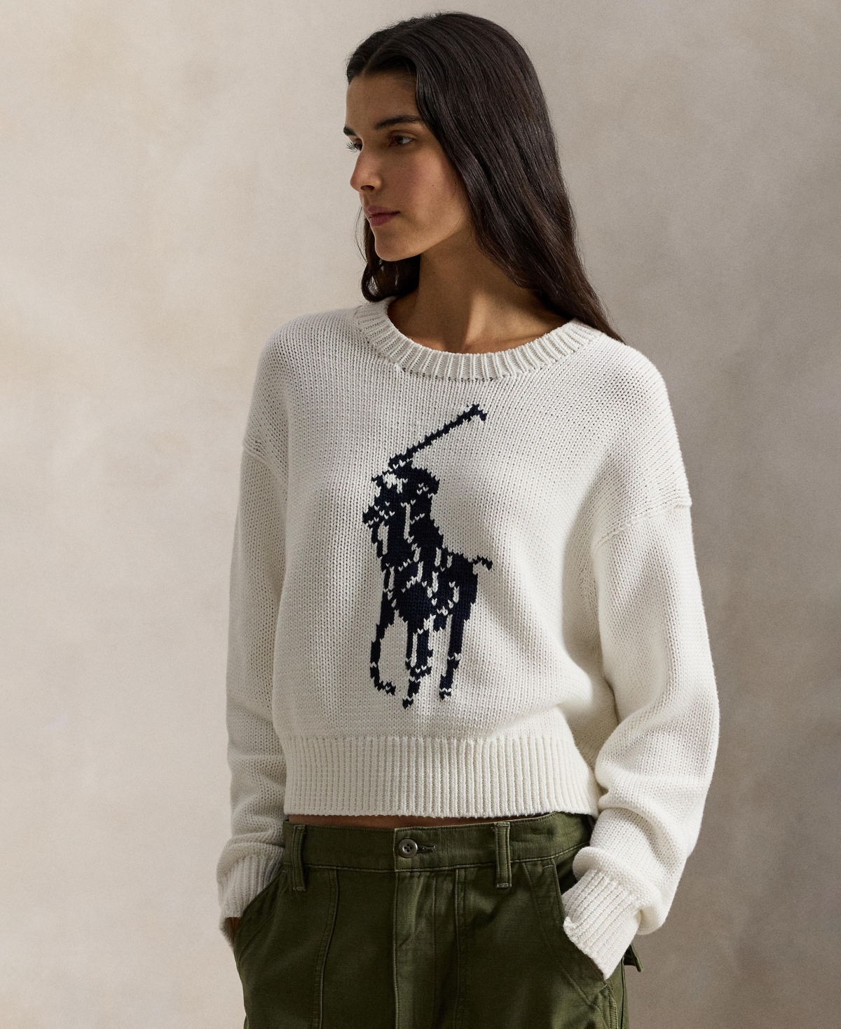 Click here for Polo Ralph Lauren Womens Big Pony Crewneck Sweater... prices