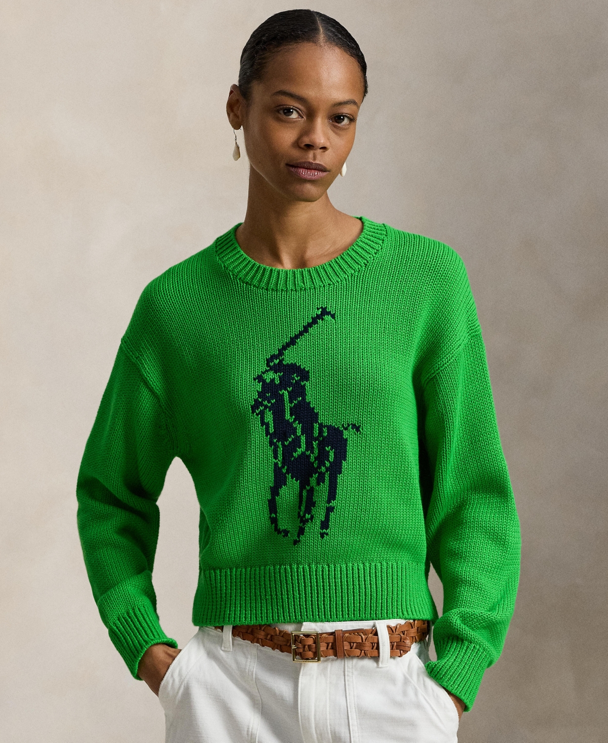 Click here for Polo Ralph Lauren Womens Big Pony Crewneck Sweater... prices