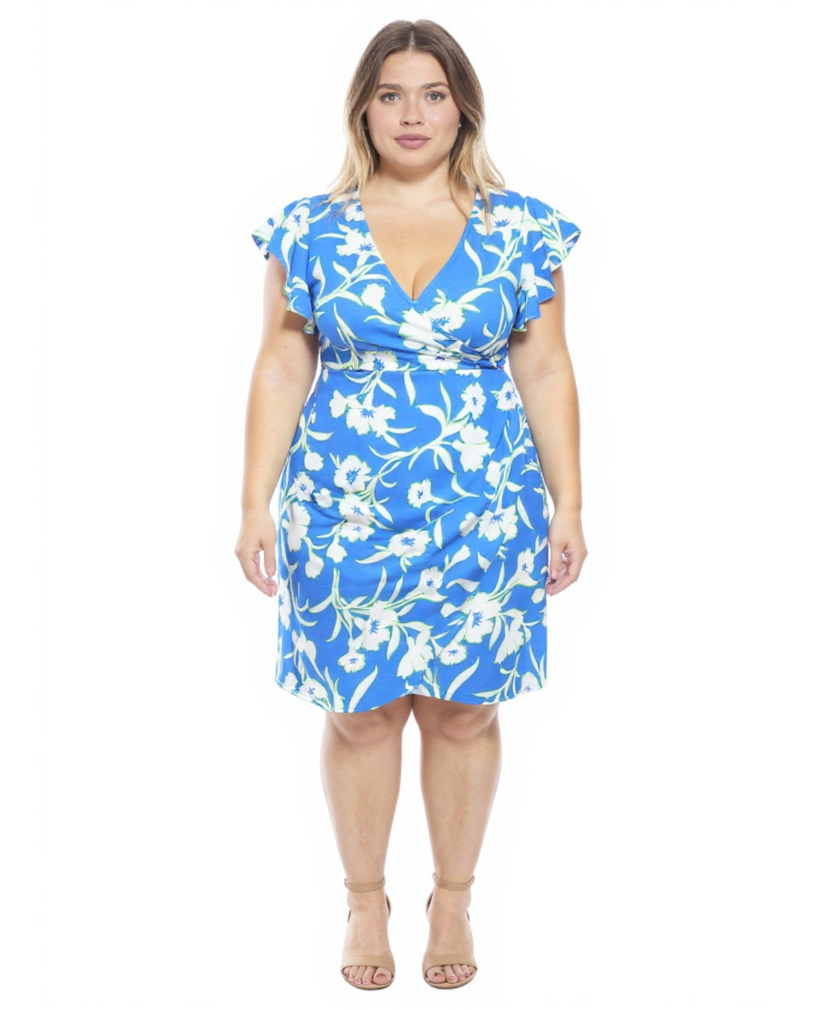Click here for 24seven Comfort Apparel Plus Size Floral Flutter S... prices