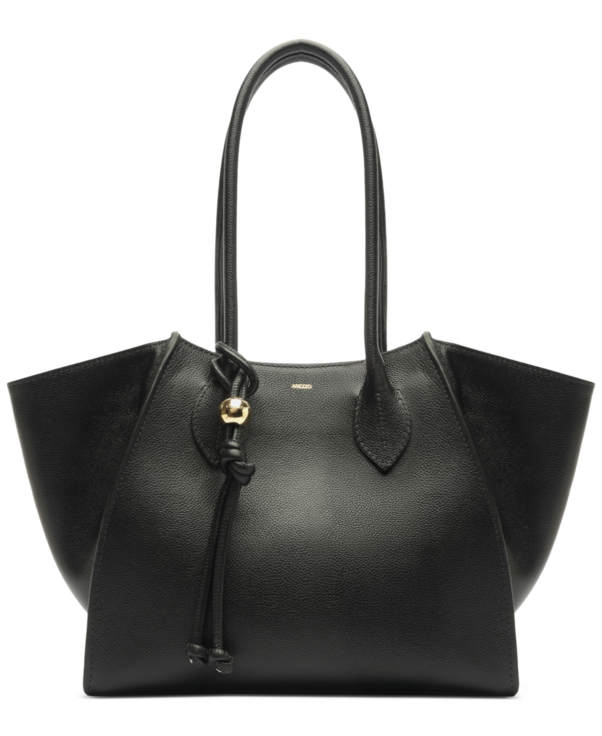 Click here for Arezzo Alba Small Leather Zipper Tote Bag - Black prices