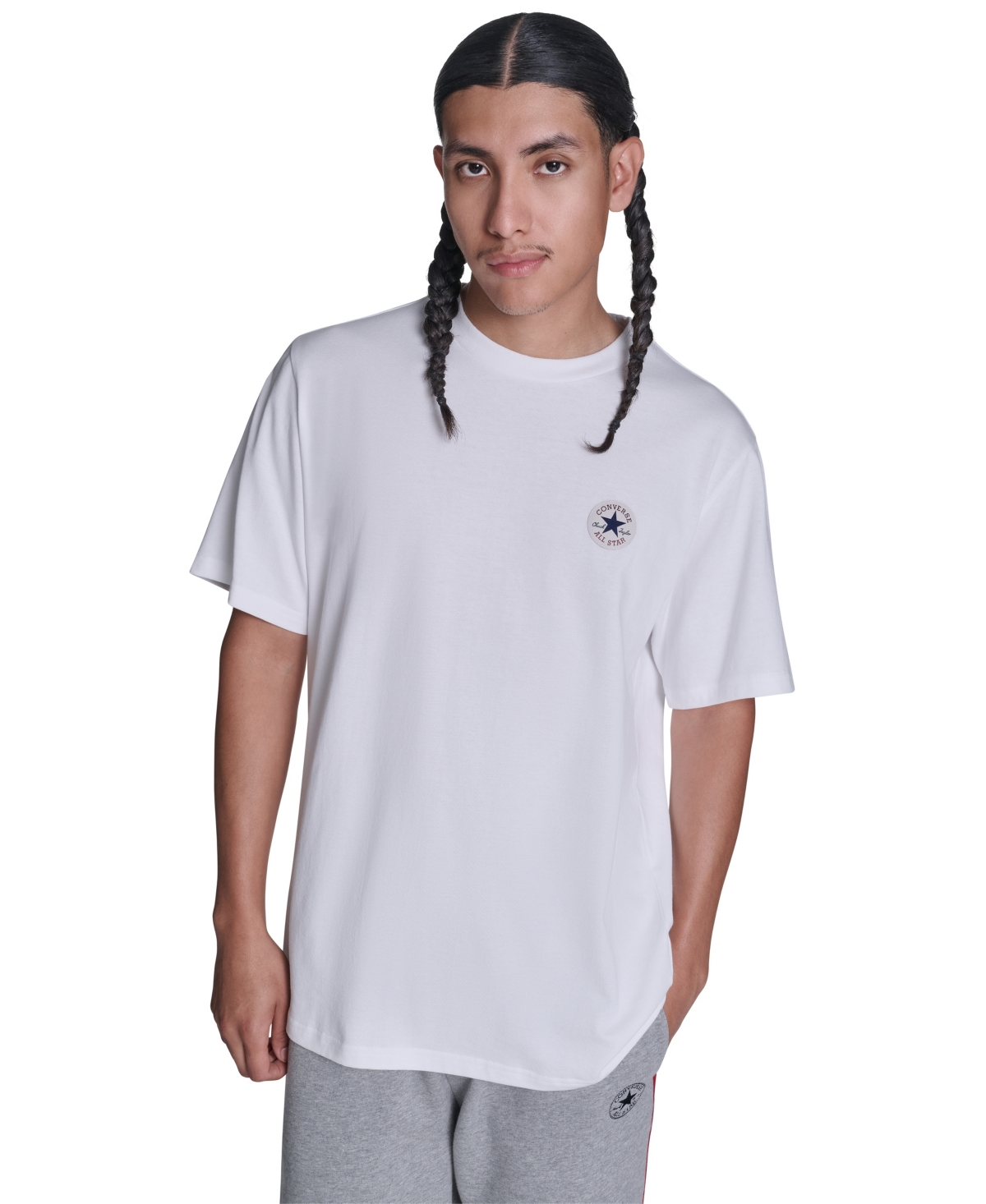 Click here for Converse Mens Regular-Fit Crewneck T-Shirt - White prices